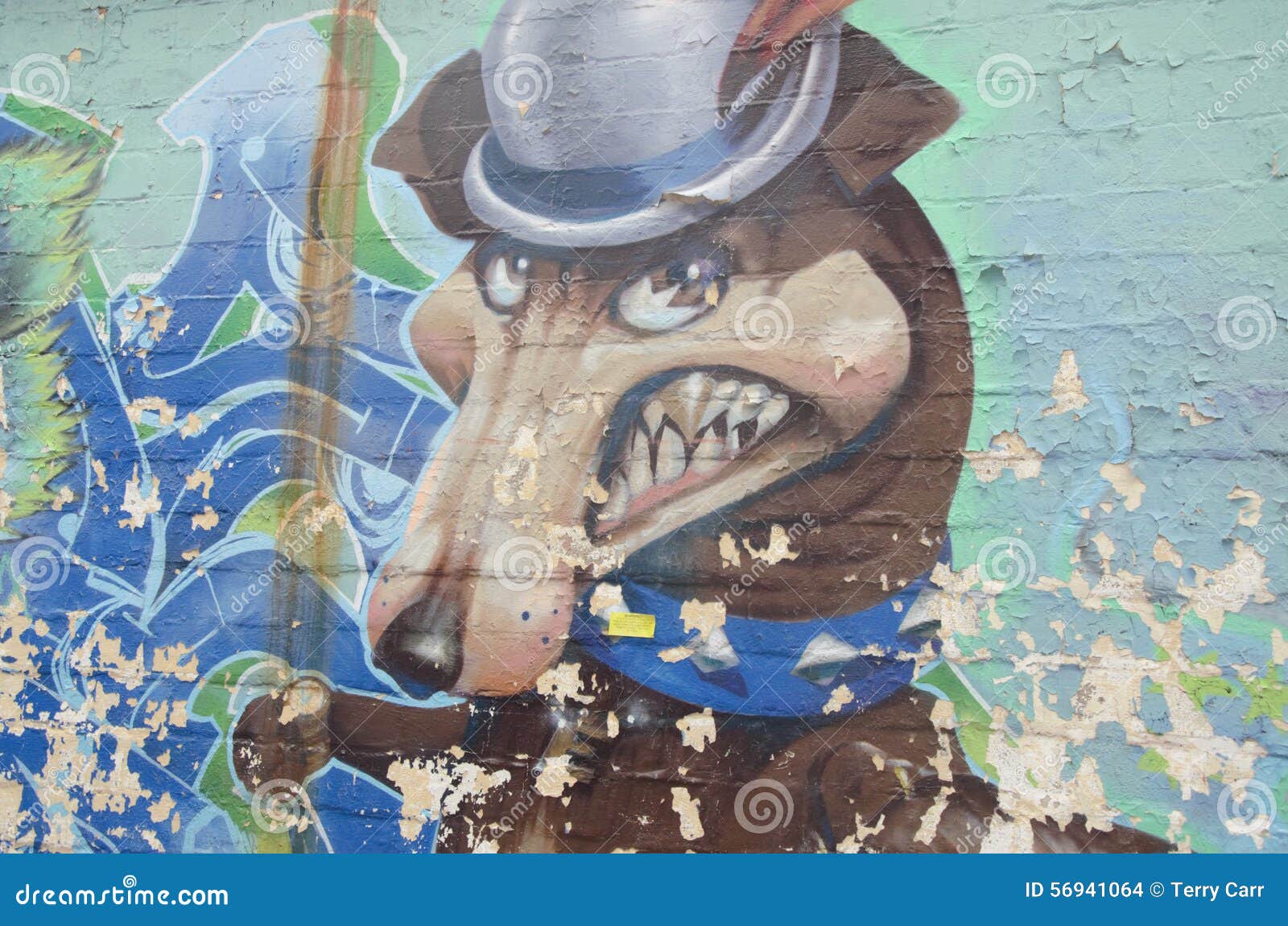 Artistic dog graffiti editorial stock image. Image of painting - 56941064