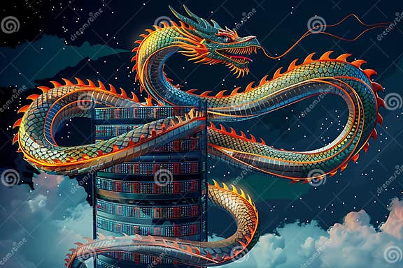 Artistic Dragon Shaped Building with Creative Design Elements Stock ...