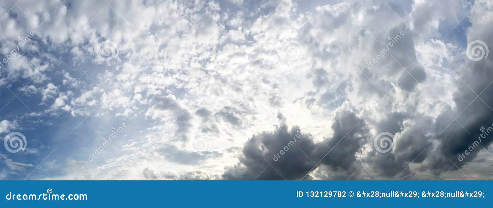 Dramatic Atmosphere Panorama View of Sky and Clouds. Stock Photo ...
