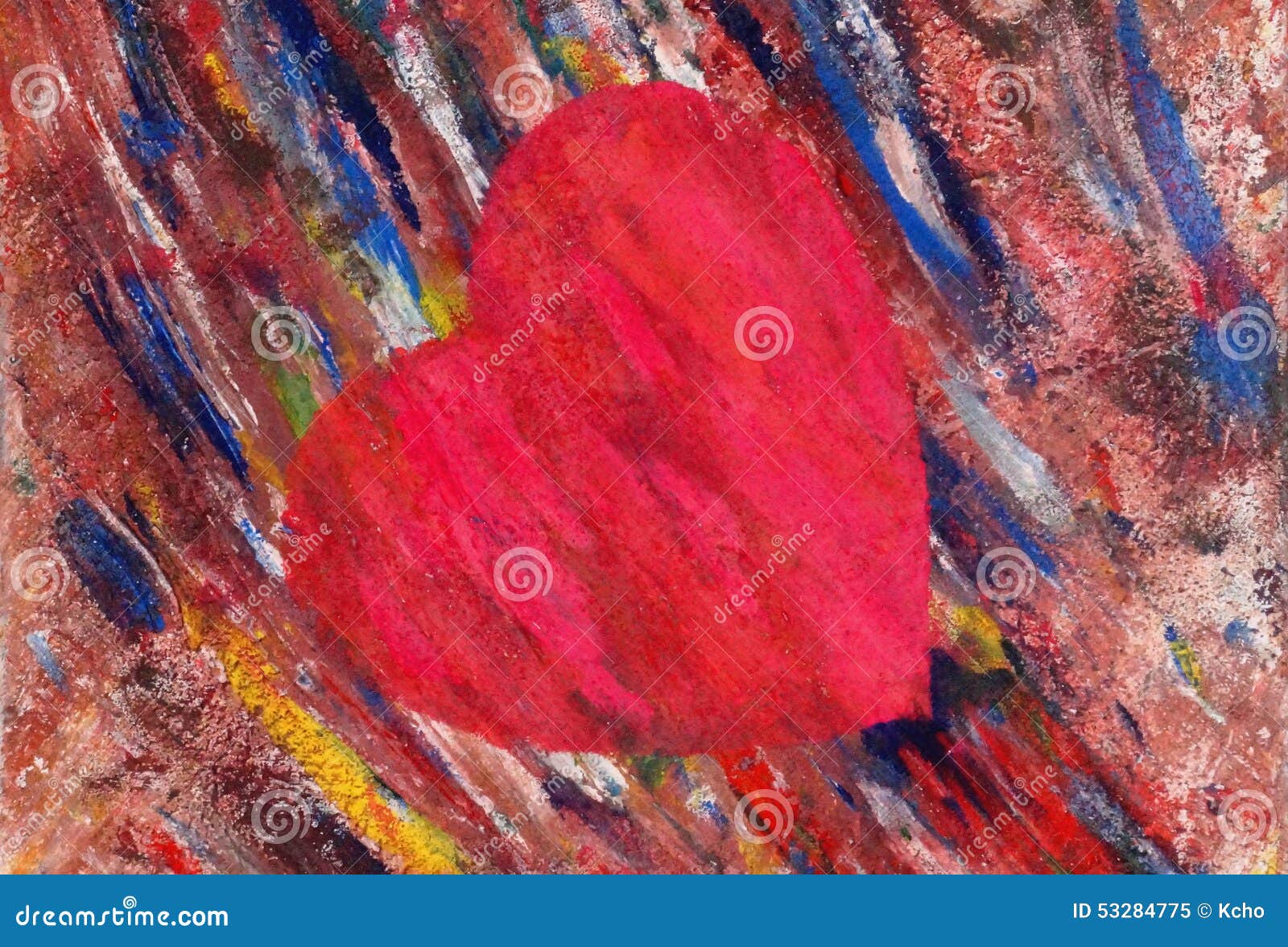 Artistic, drawn heart stock illustration. Illustration of decorated ...