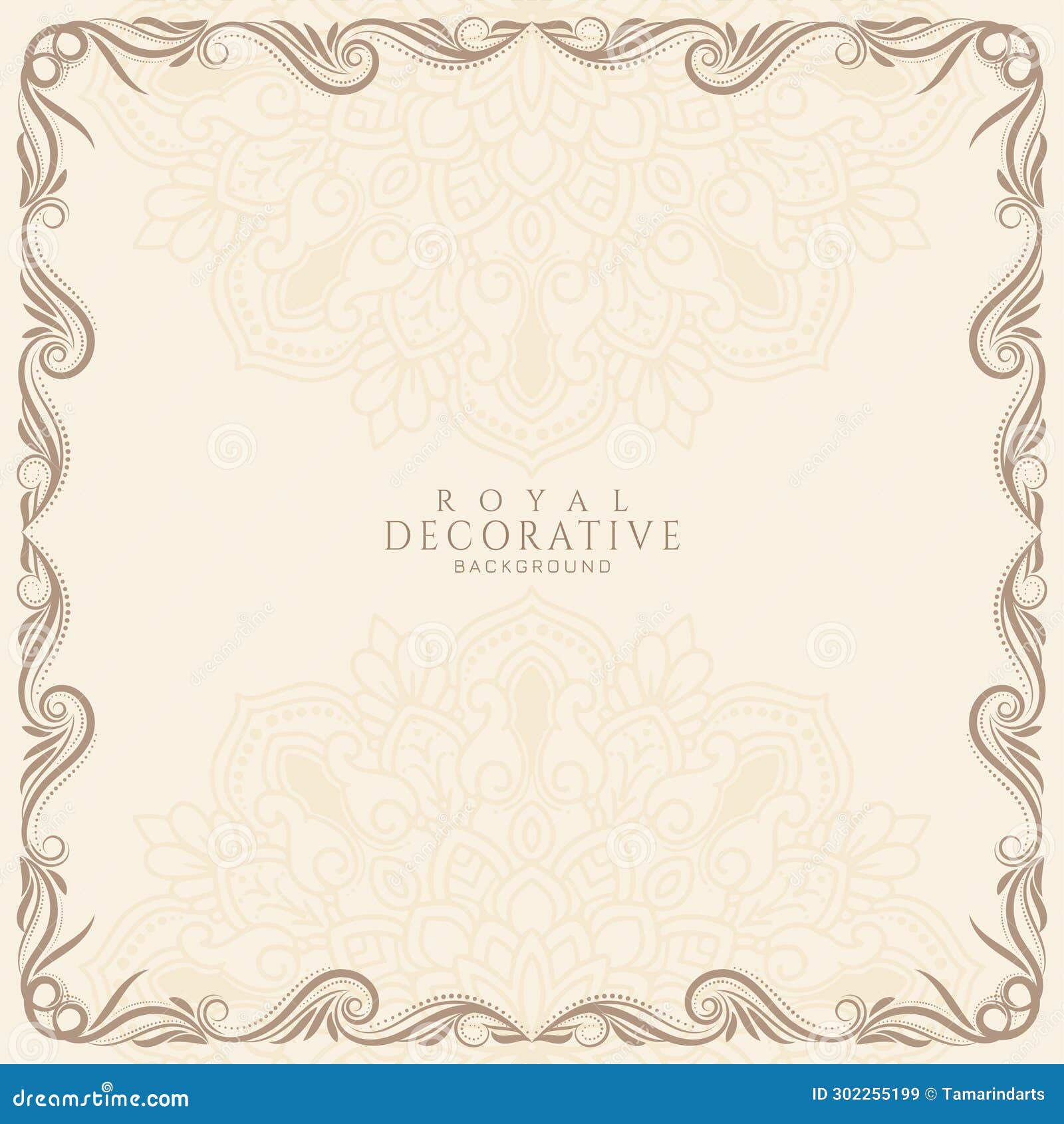 Artistic Elegant Classic Vintage Floral Frame Background Design Stock ...