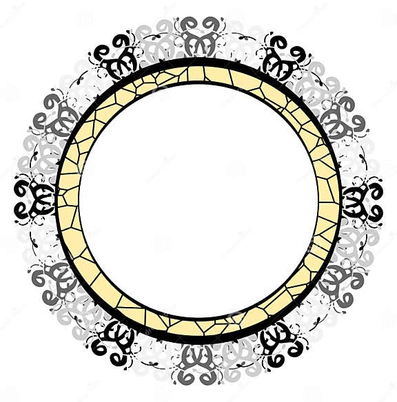 Artistic Elegant Frame in Grey Tones Isolated Stock Illustration ...