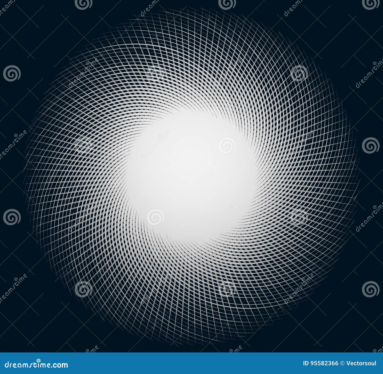 Artistic Element with Radial, Circular Lines. Radiating, Concentric ...