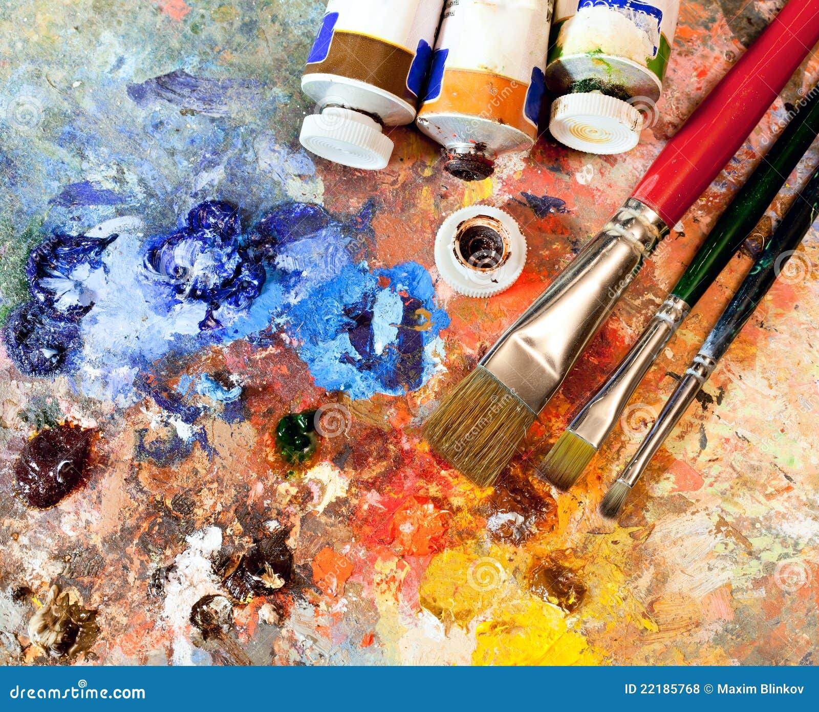 Artistic equipment stock photo. Image of acrylic, coloring - 22185768