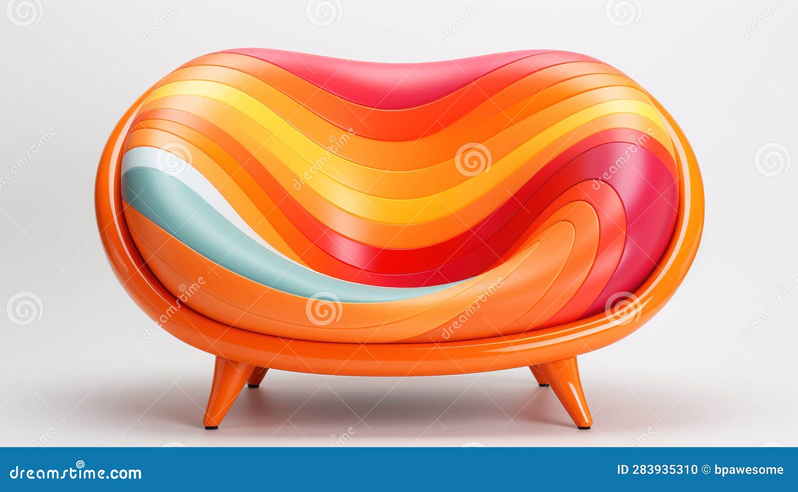 Artistic Expression: 3D Modern Sofa with Colorful and Innovative Design ...