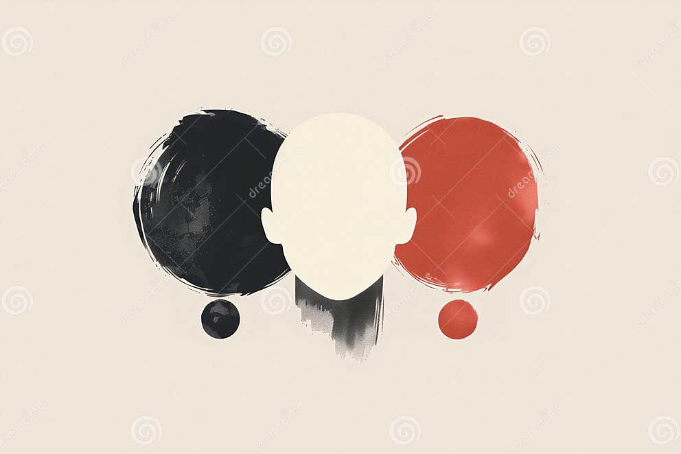 Artistic Face Composition. a Striking Abstract Artwork Featuring a ...