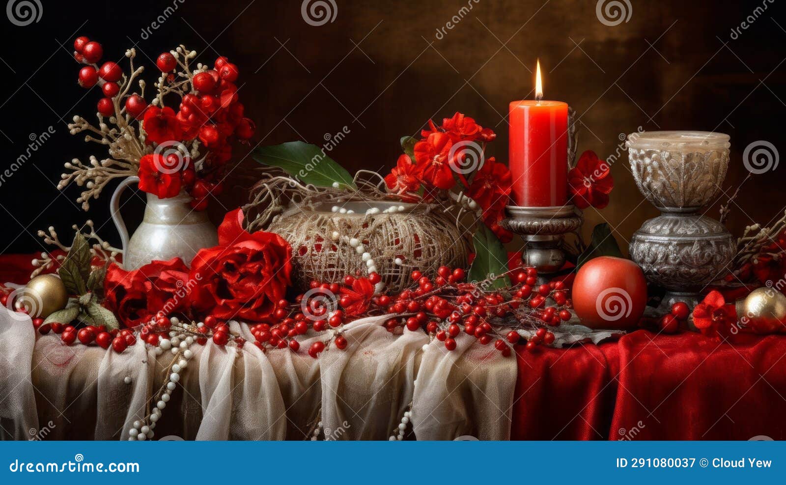 Artistic Festive Composition, Yuletide Elements, Delight Stock ...