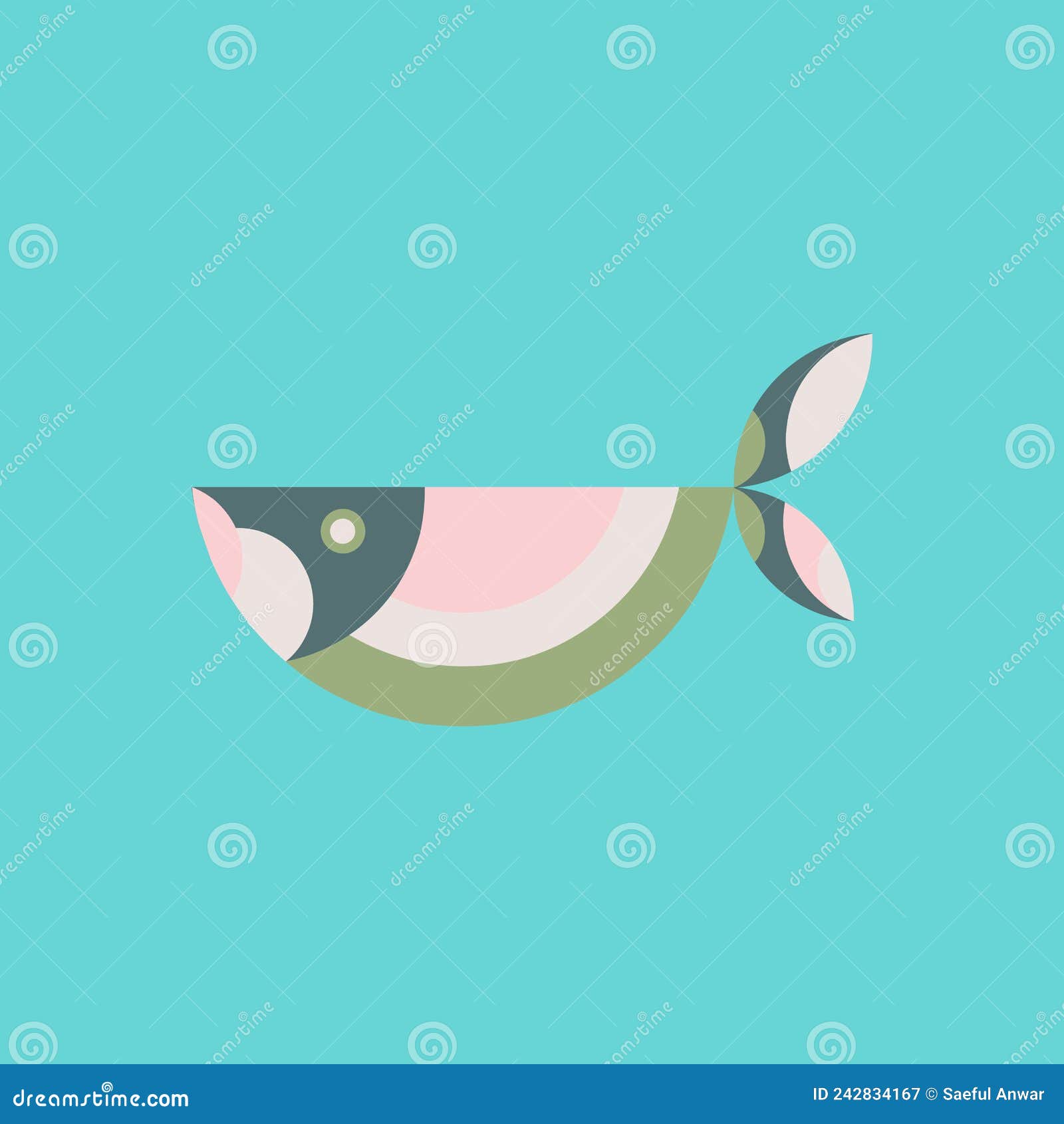 Artistic Fish Vector Illustration Stock Vector - Illustration of cute ...