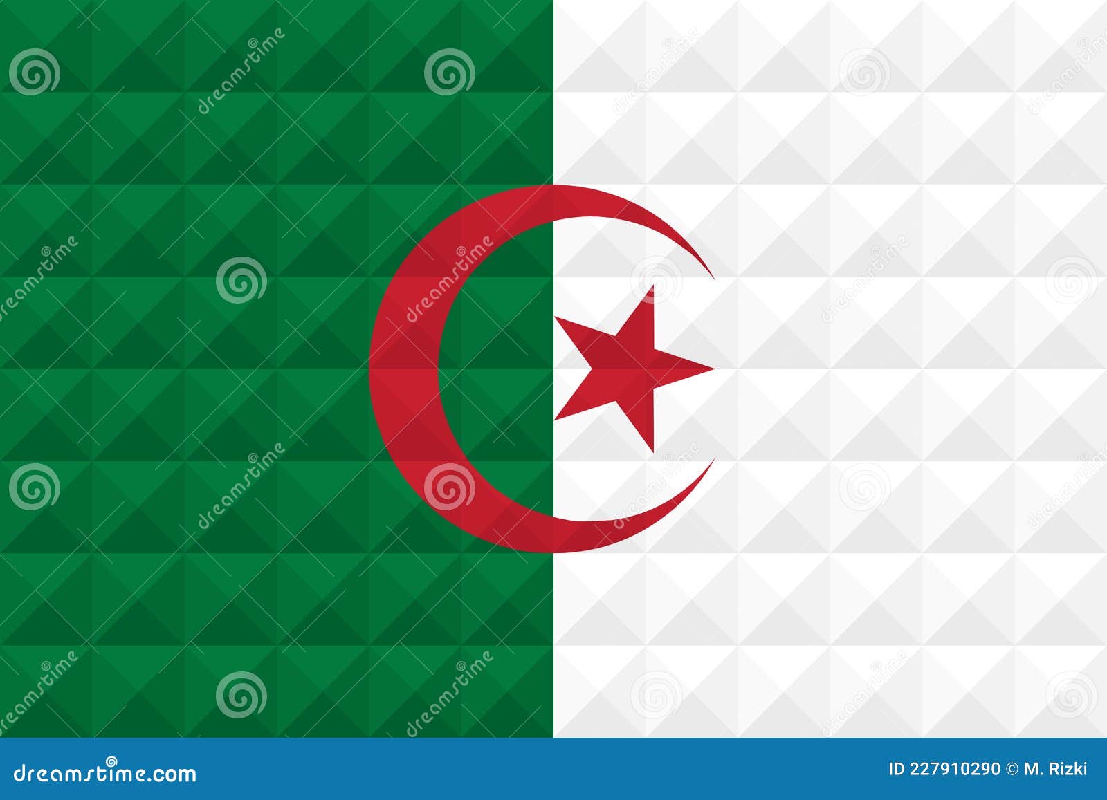 Artistic flag of Algeria stock vector. Illustration of concept - 227910290