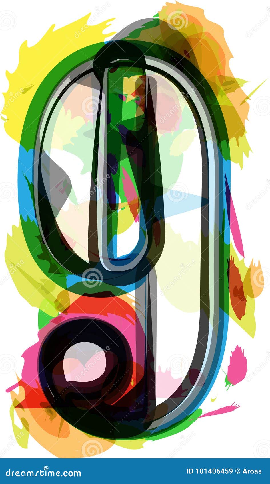 Artistic Font - Number 9 stock vector. Illustration of freehand - 101406459