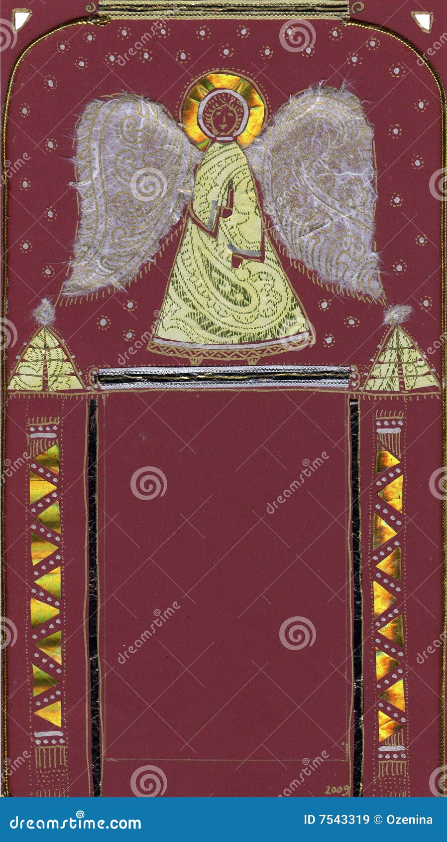 Artistic frame with angel. stock image. Image of post - 7543319