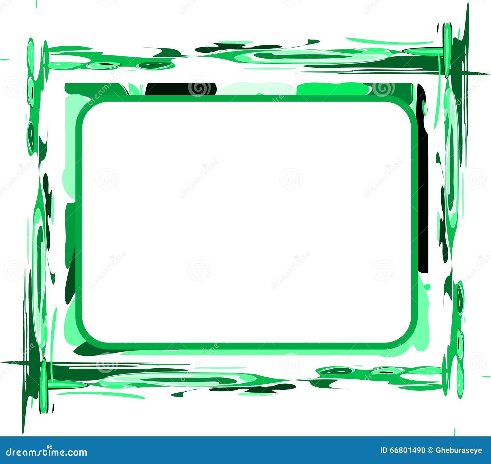 Artistic Frame with Spots Isolated Stock Vector - Illustration of drops ...