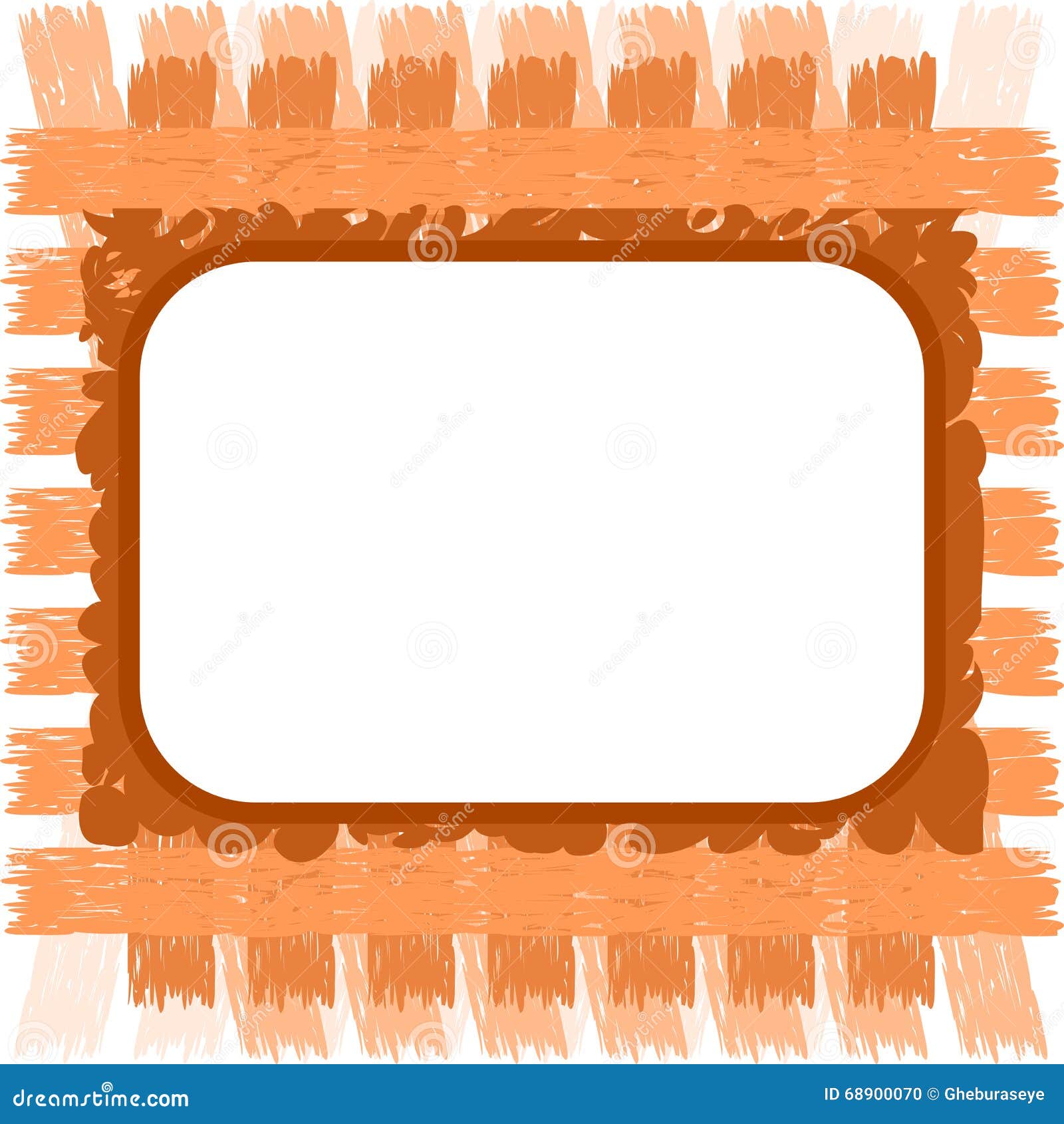Artistic Frame with Spots in Orange Tones Stock Vector - Illustration ...