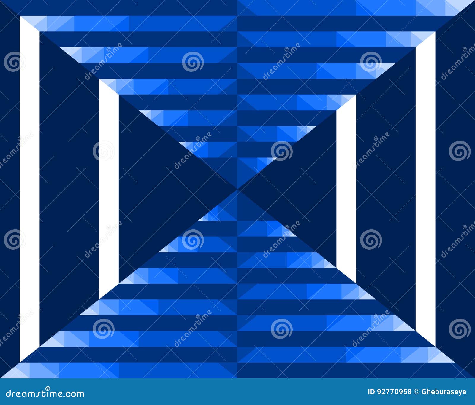 Artistic Geometric Background in Blue and White Stock Illustration ...