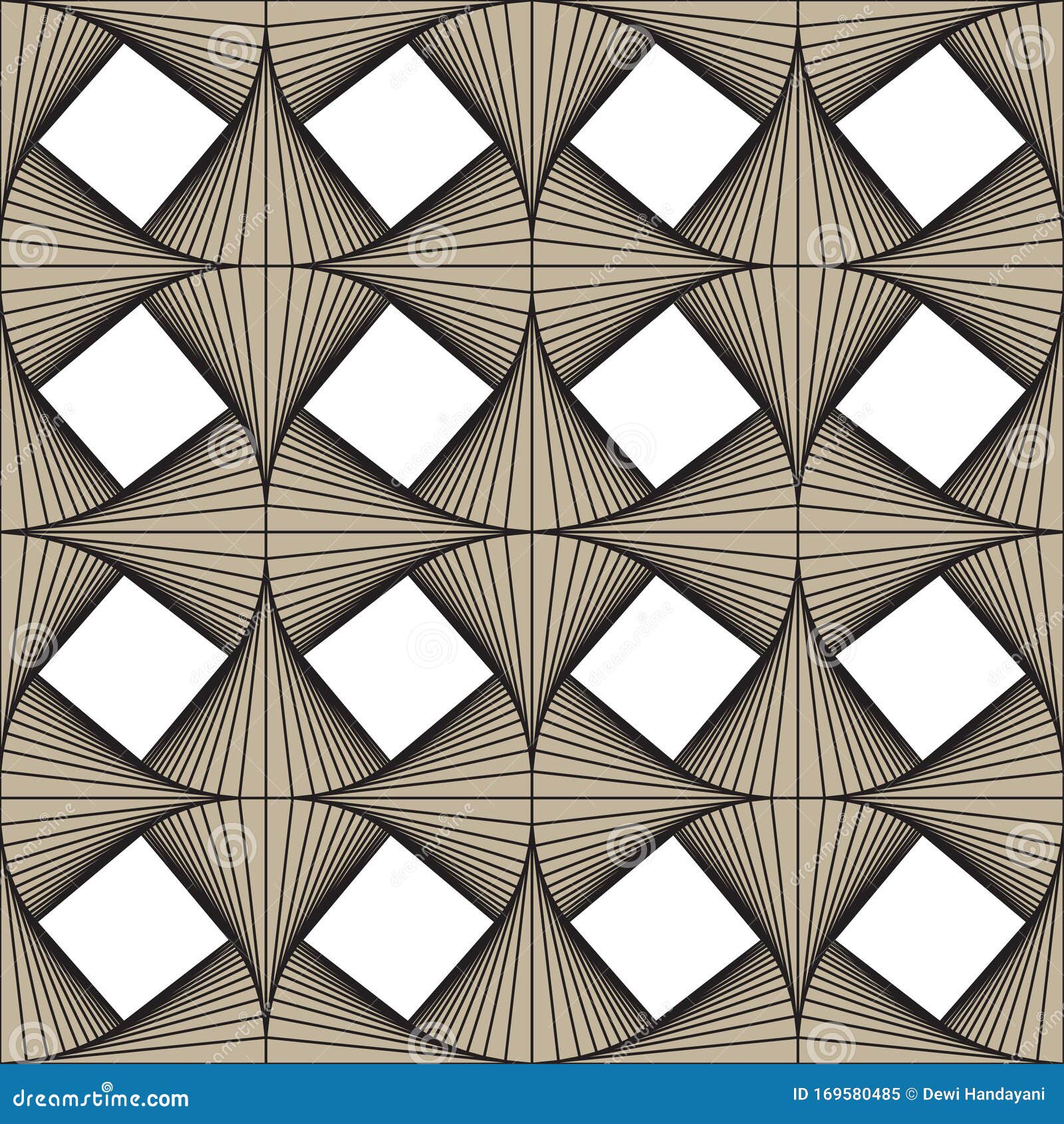 Artistic Geometric Line Art Seamless Pattern Stock Vector ...