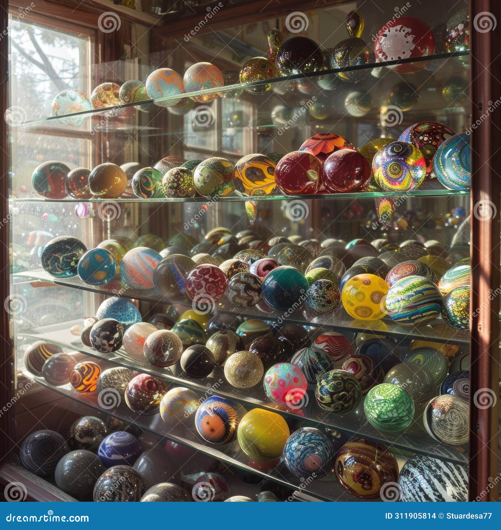 Artistic Glass Marbles Collection Stock Photo - Image of sunlit ...