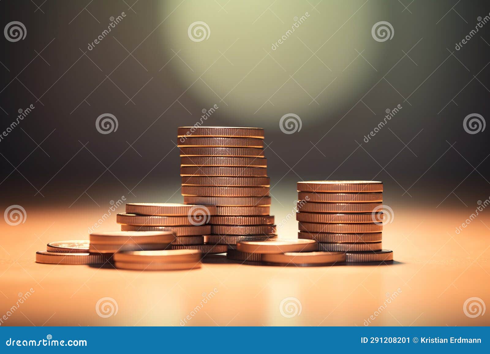 Simplicity in Stability: Graphic Stack of Coins with Depth Effect Stock ...