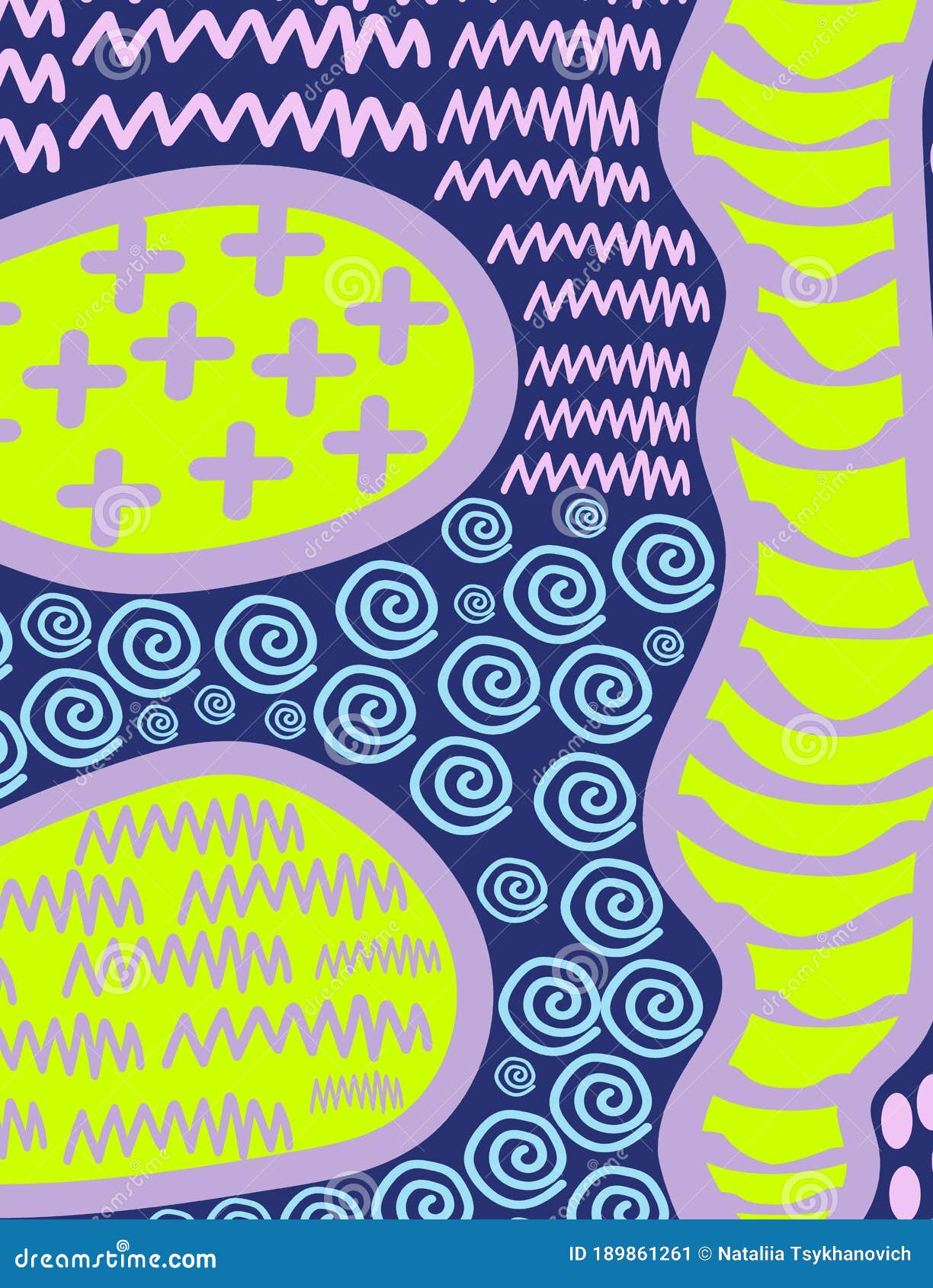 Artistic Header with Flowers and Leaves. Graphic Design. Hand Drawn ...