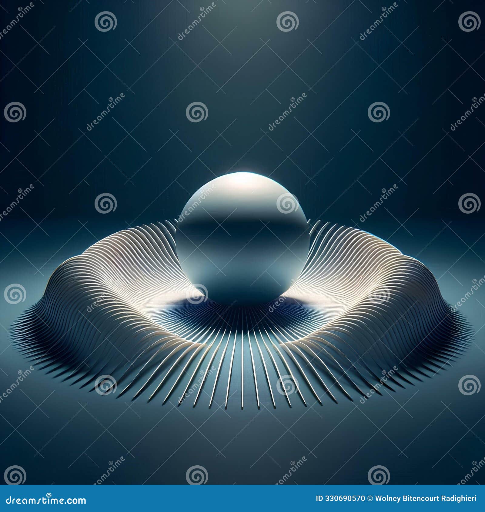 Artistic Illustration of a Sphere of Light Stock Illustration ...