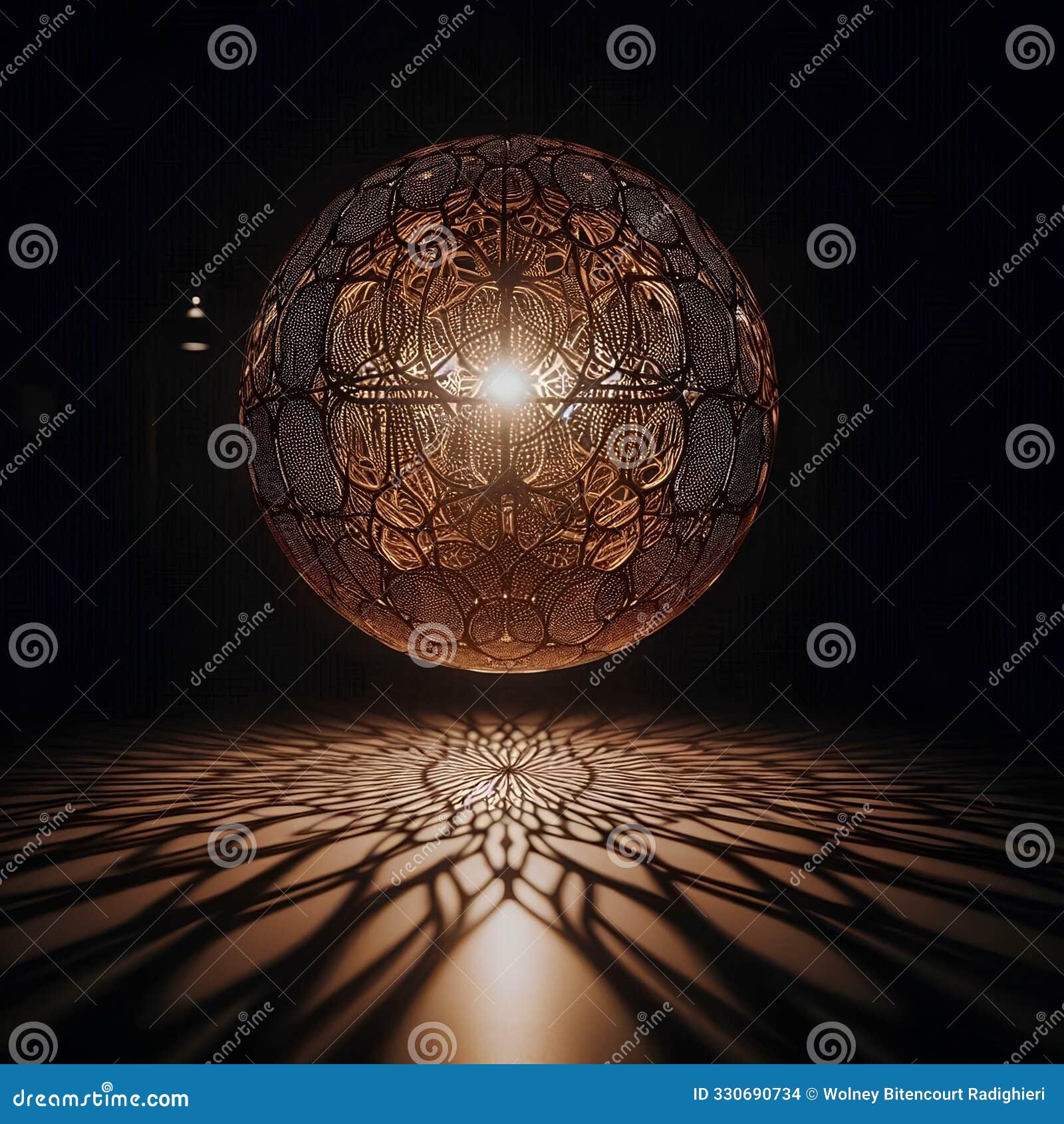 Artistic Illustration of a Sphere of Light Stock Illustration ...