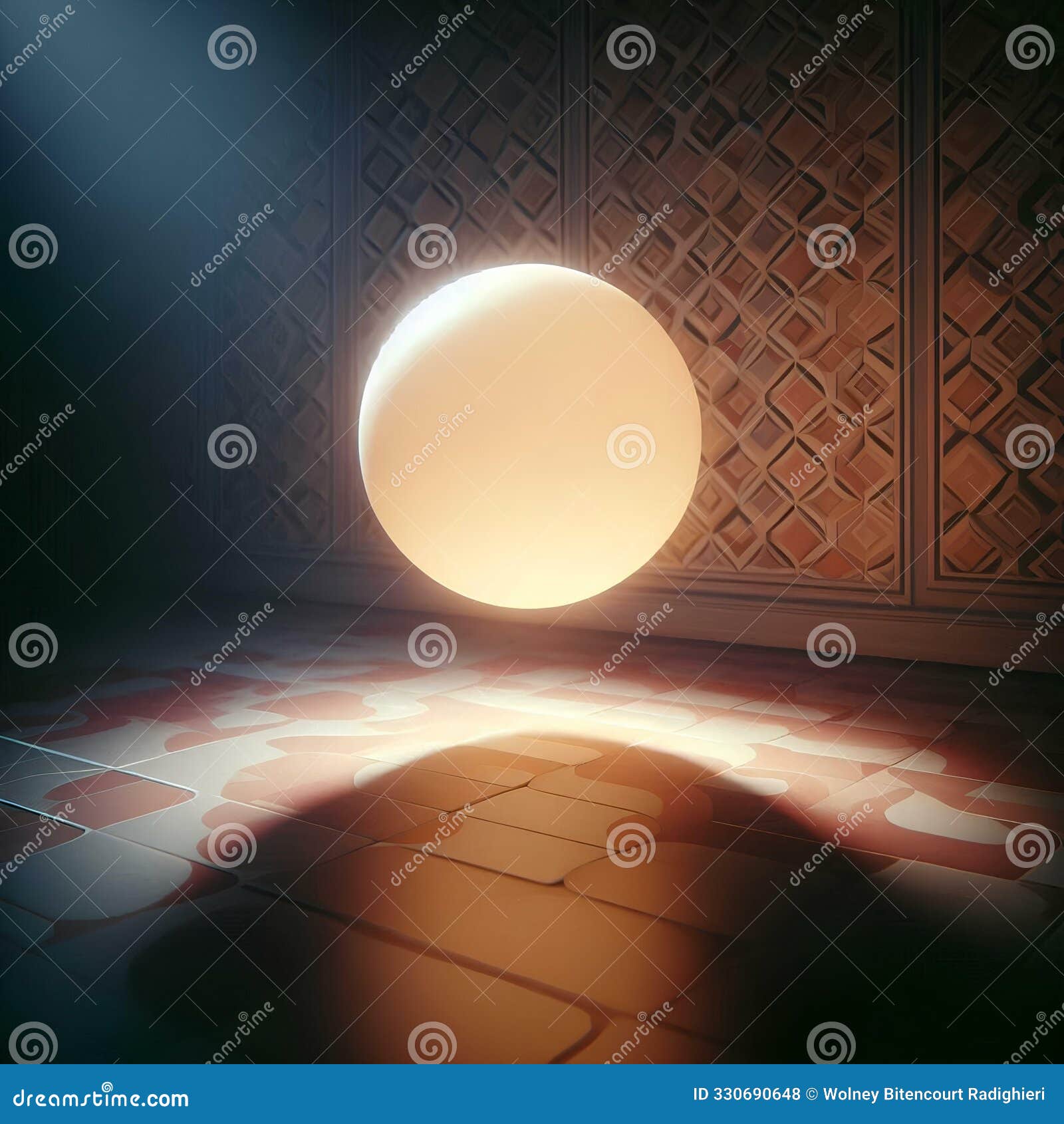 Artistic Illustration of a Sphere of Light Stock Illustration ...