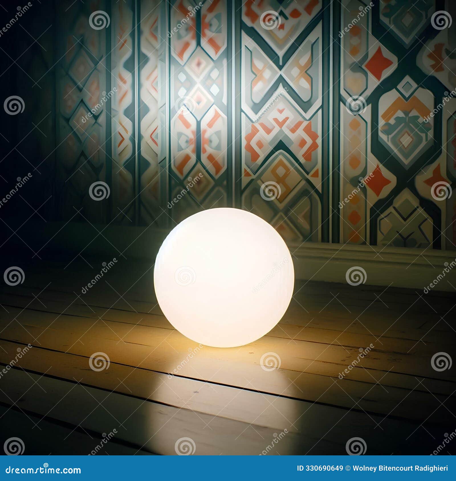 Artistic Illustration of a Sphere of Light Stock Illustration ...