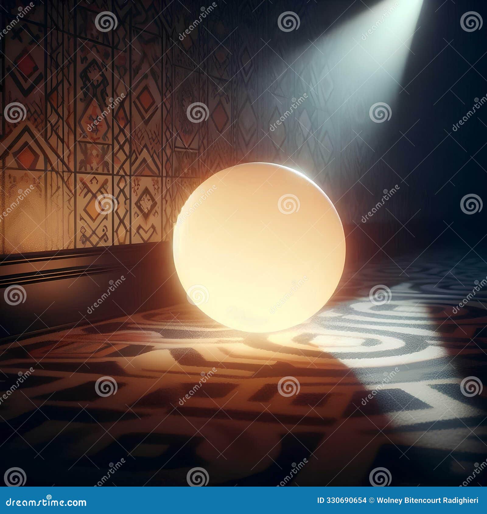Artistic Illustration of a Sphere of Light Stock Illustration ...