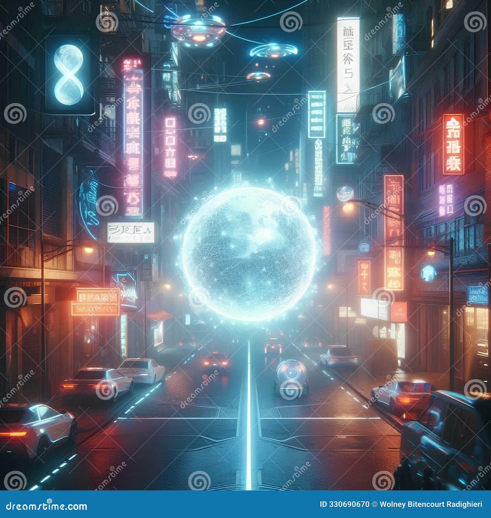 Artistic Illustration of a Sphere of Light Stock Illustration ...