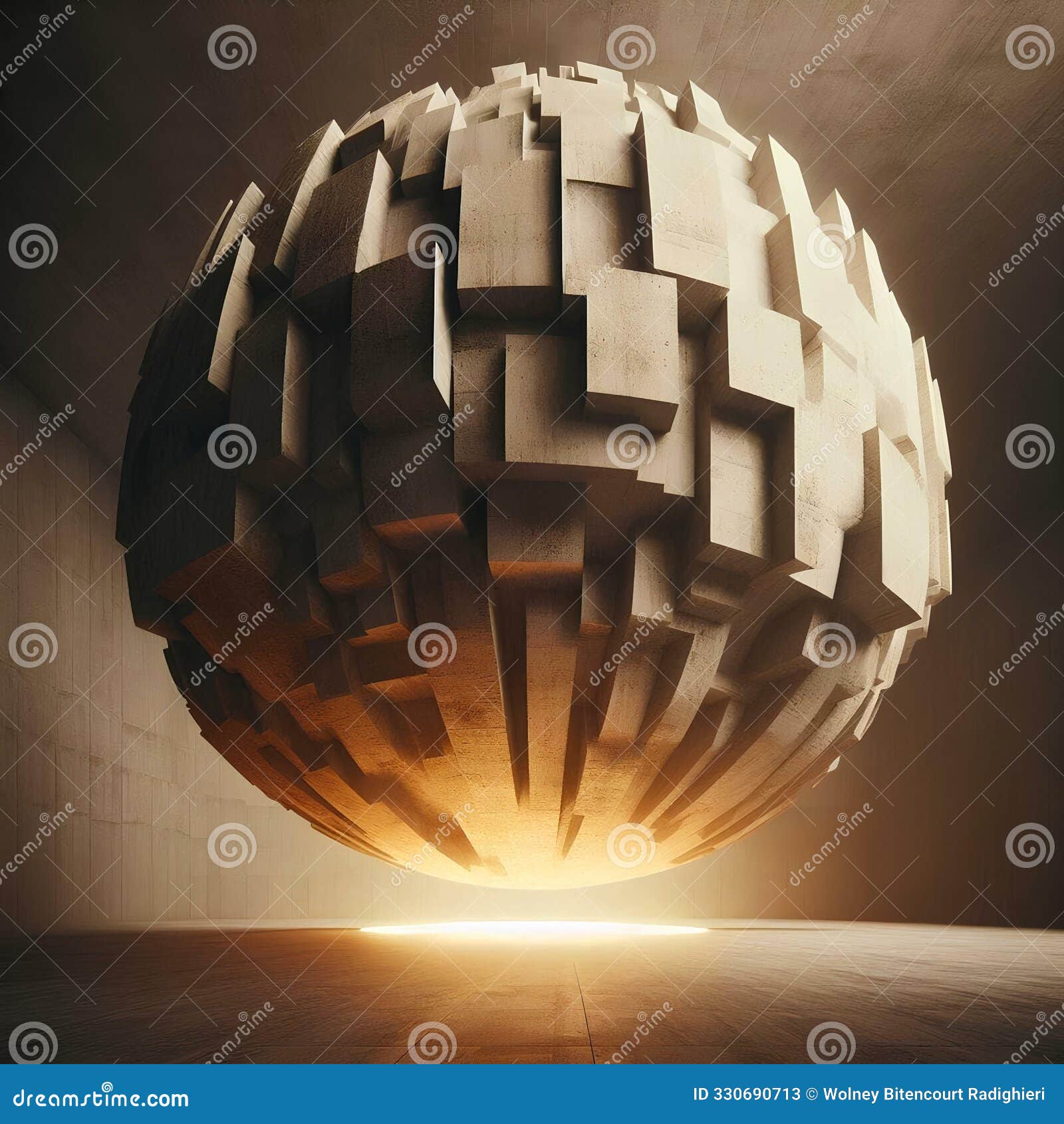 Artistic Illustration of a Sphere of Light Stock Illustration ...