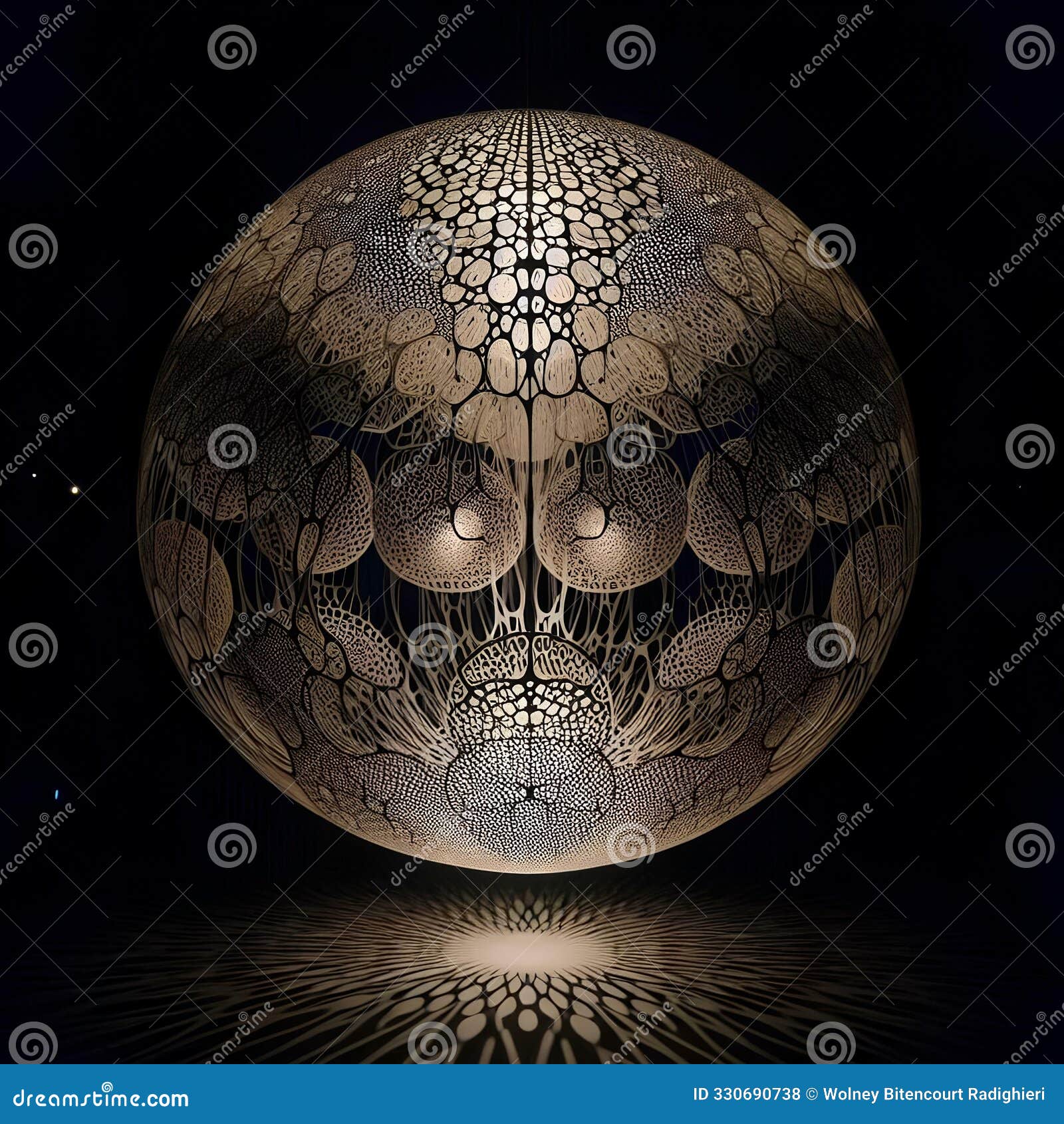 Artistic Illustration of a Sphere of Light Stock Illustration ...