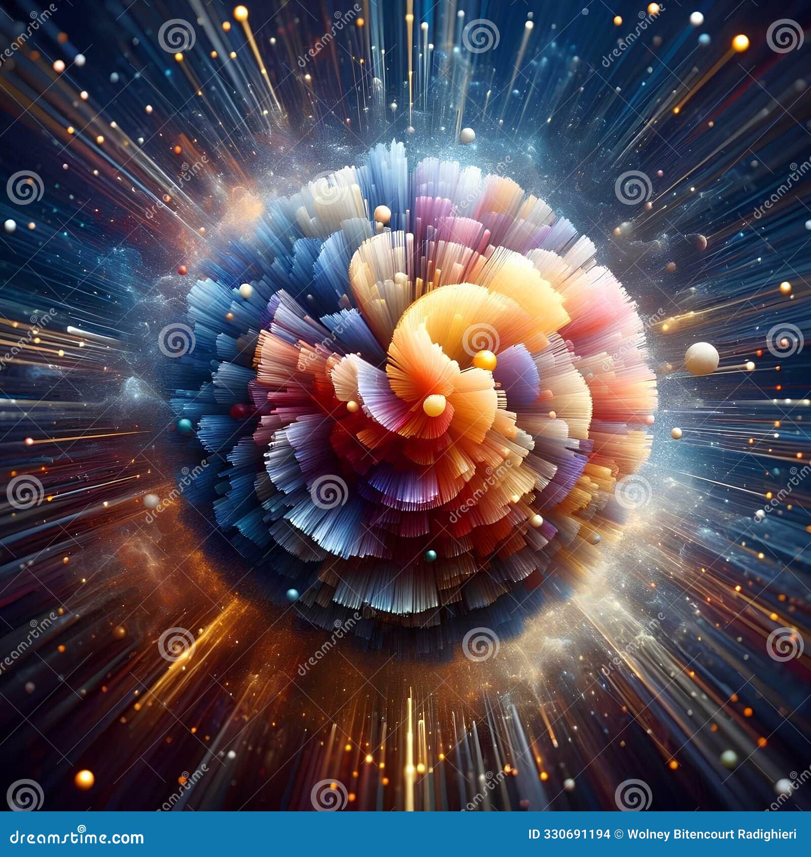 Artistic Illustration of a Sphere of Light Stock Illustration ...