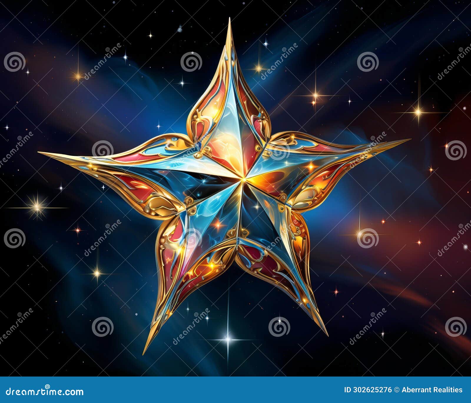 An Artistic Illustration of a Star in the Sky Stock Illustration ...