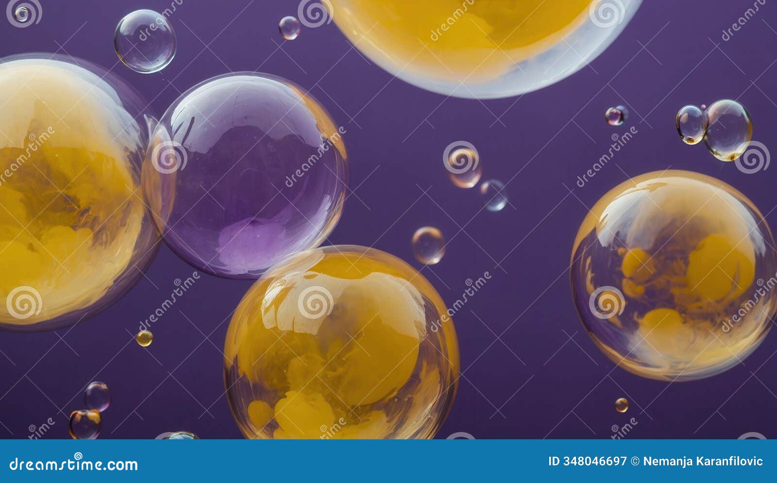 Artistic Image of Bubbles with Refraction and Colorful Surface ...