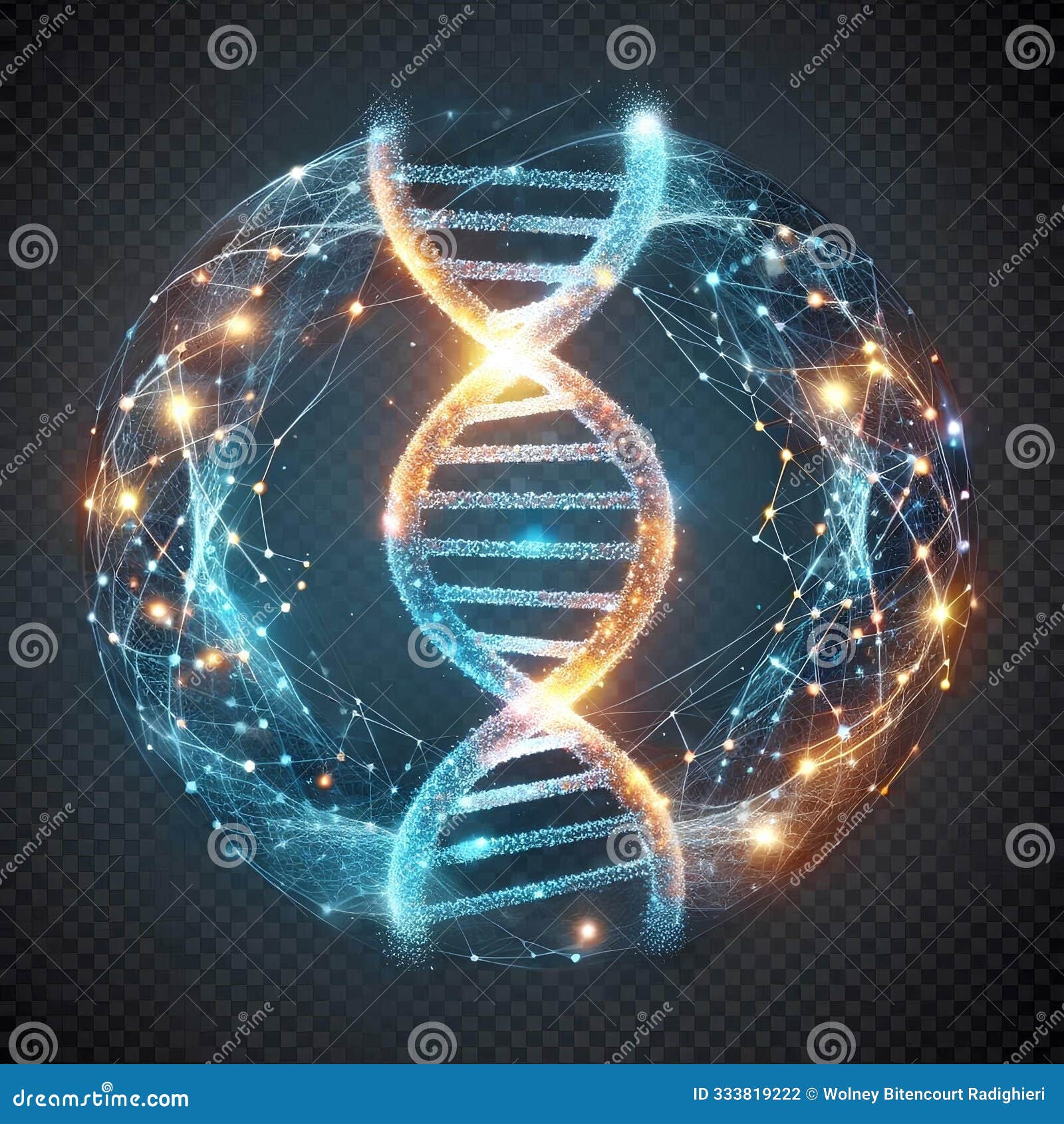 Artistic Image of the Dna Double Helix Stock Illustration ...