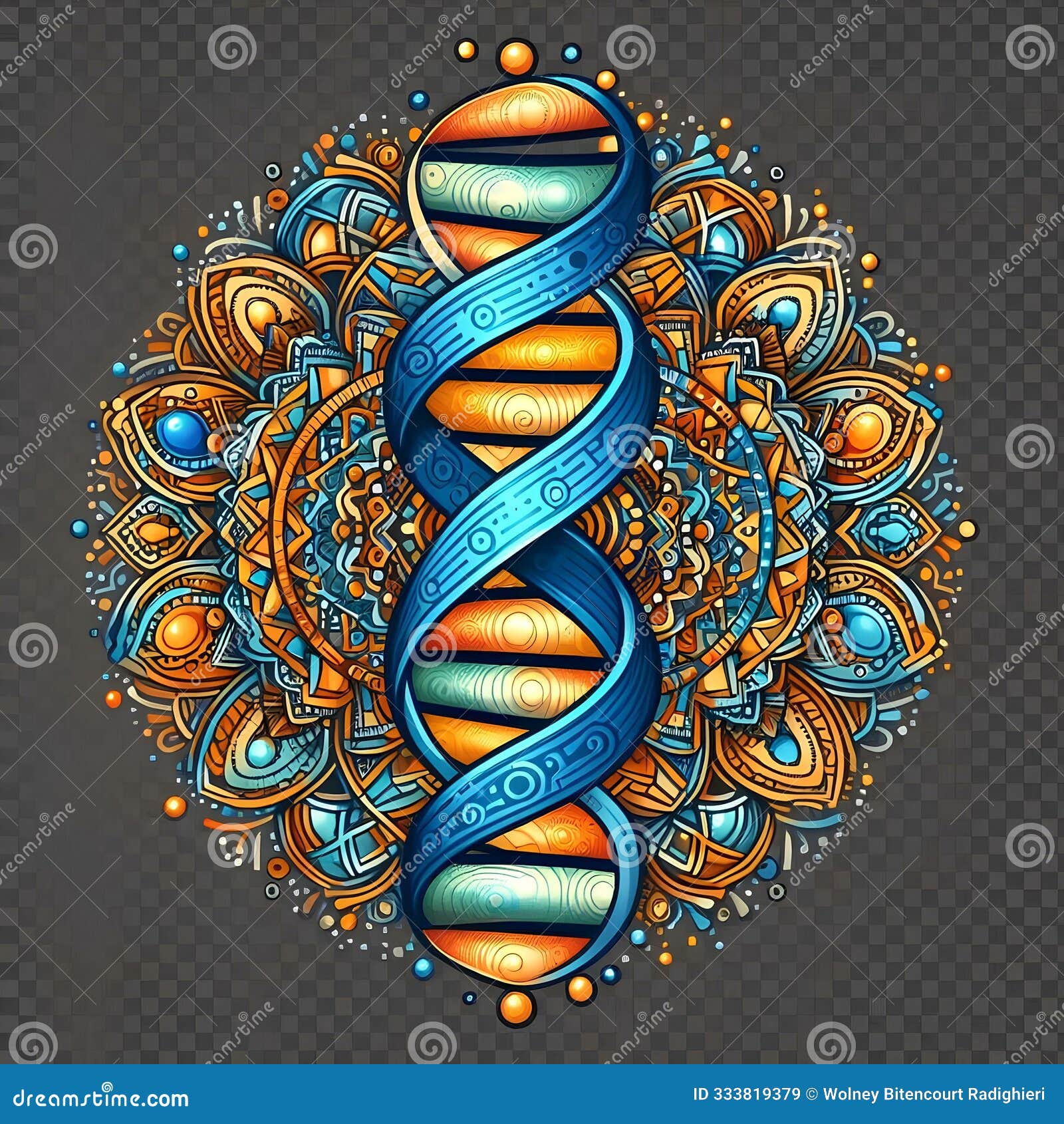 Artistic Image of the Dna Double Helix Stock Illustration ...
