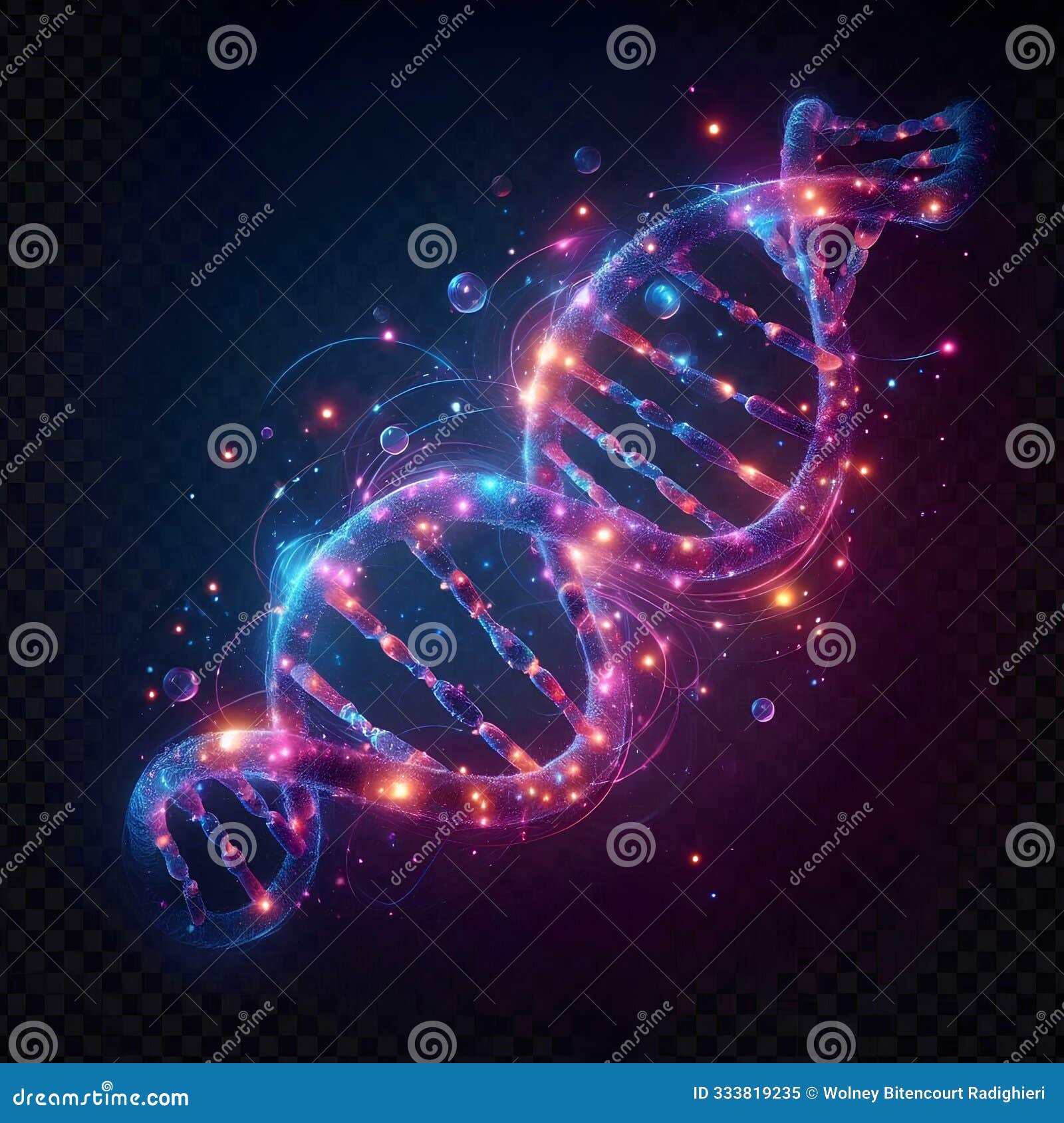 Artistic Image of the Dna Double Helix Stock Illustration ...