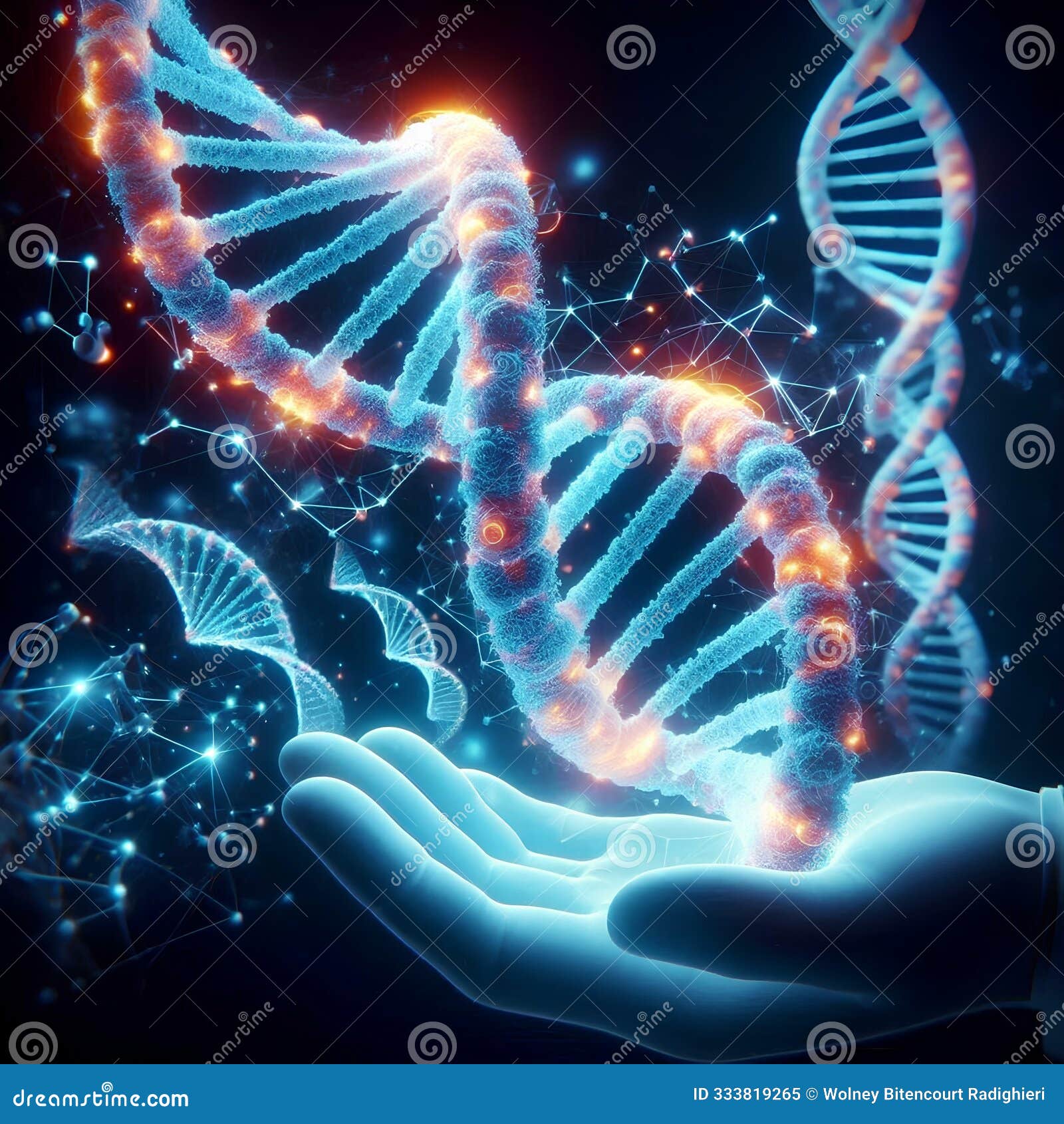 Artistic Image of the Dna Double Helix Stock Illustration ...