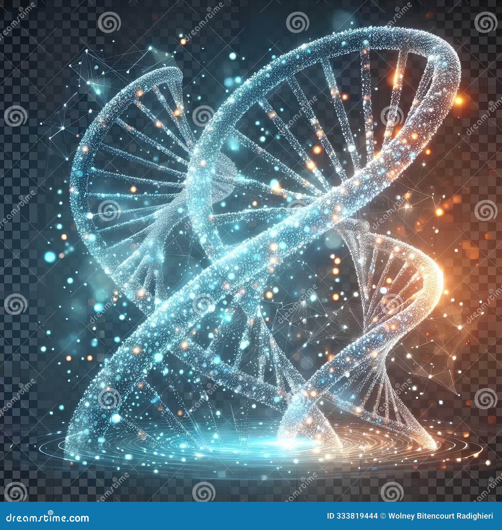 Artistic Image of the Dna Double Helix Stock Illustration ...