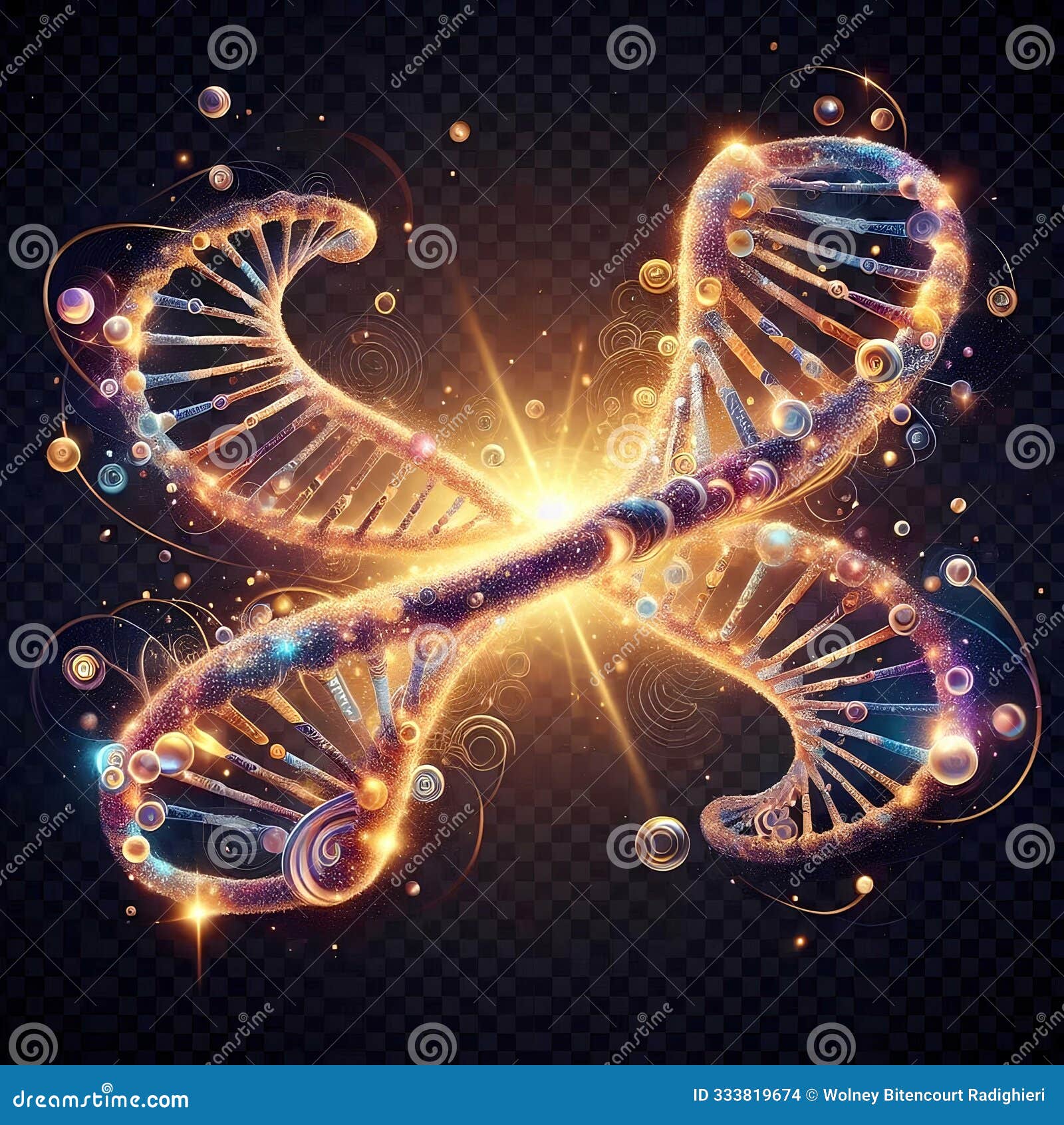 Artistic Image of the Dna Double Helix Stock Illustration ...