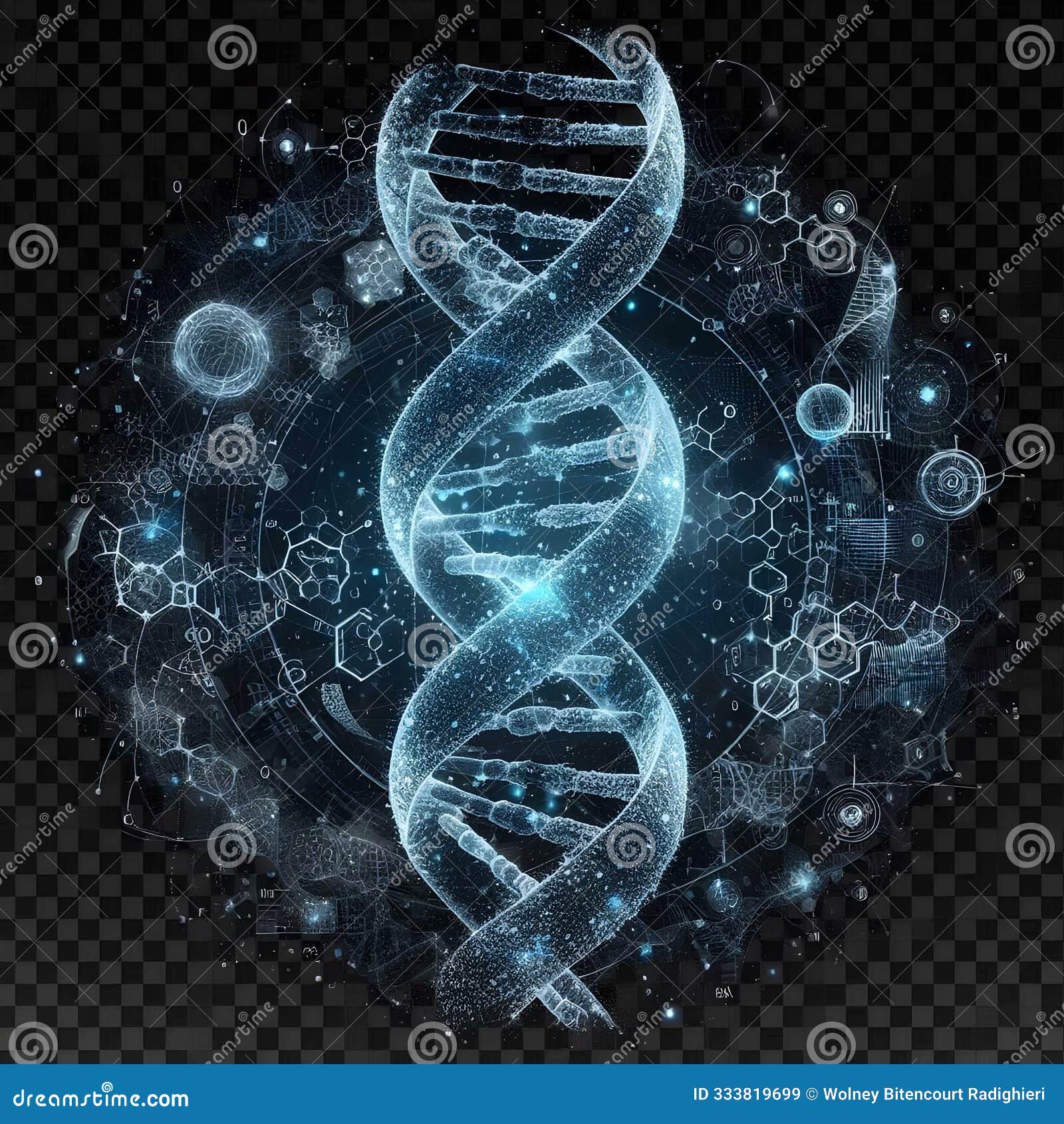 Artistic Image of the Dna Double Helix Stock Illustration ...