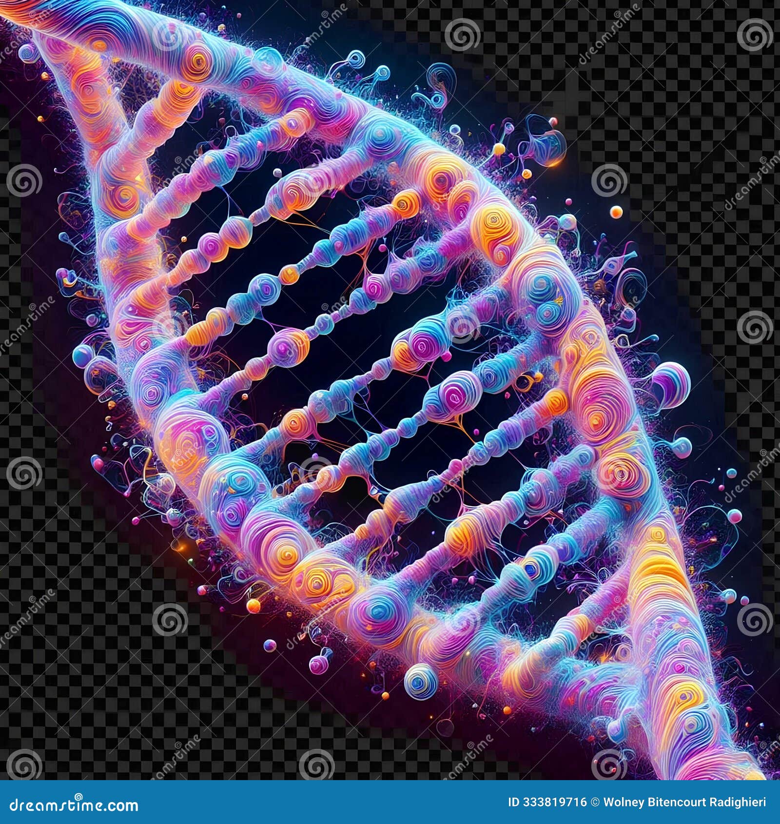 Artistic Image of the Dna Double Helix Stock Illustration ...