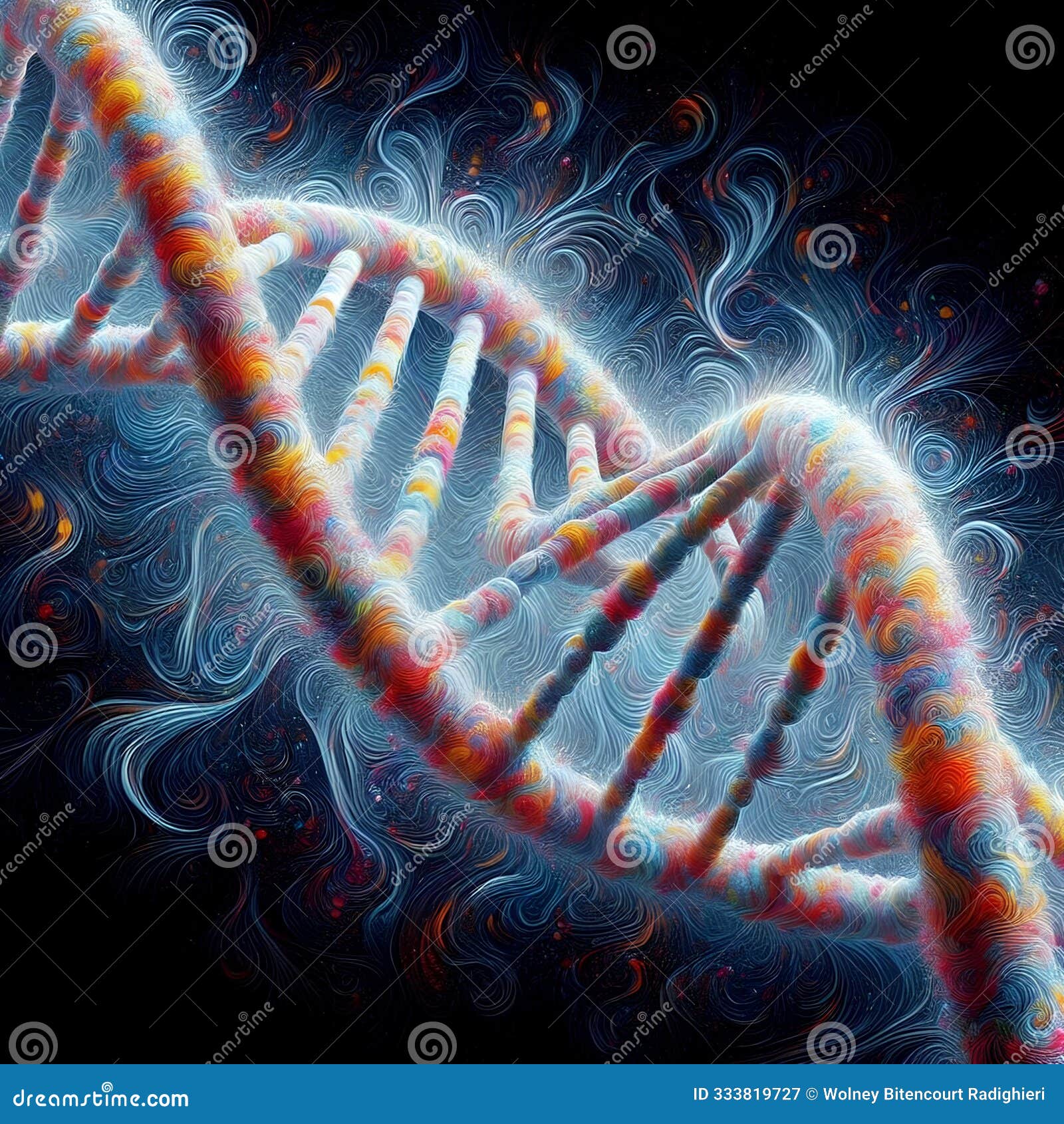 Artistic Image of the Dna Double Helix Stock Illustration ...