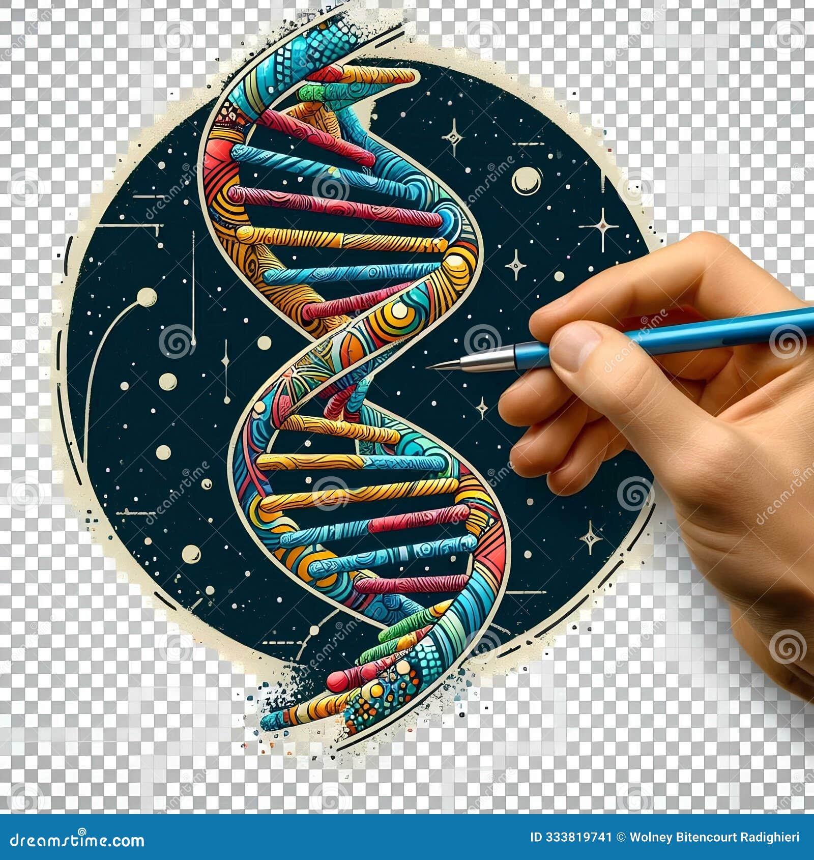 Artistic Image of the Dna Double Helix Stock Illustration ...