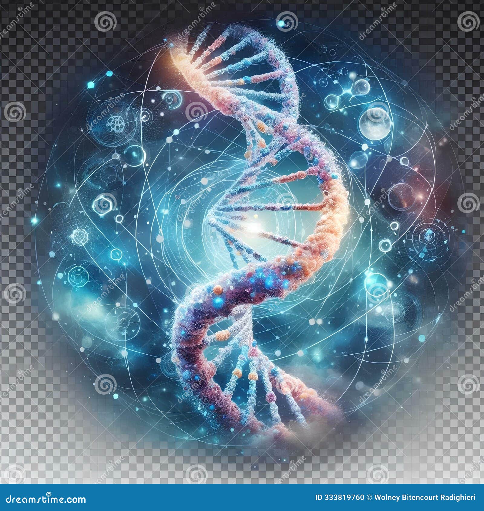 Artistic Image of the Dna Double Helix Stock Illustration ...