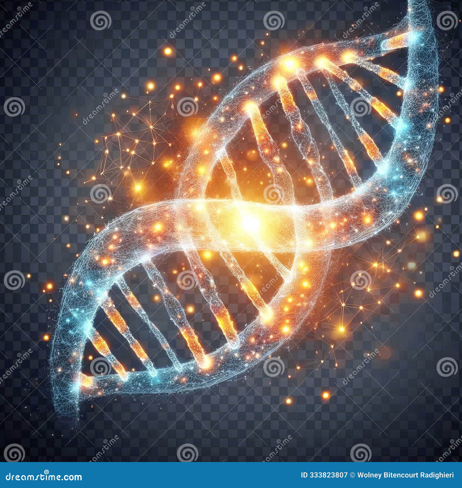 Artistic Image of the Dna Double Helix Stock Illustration ...
