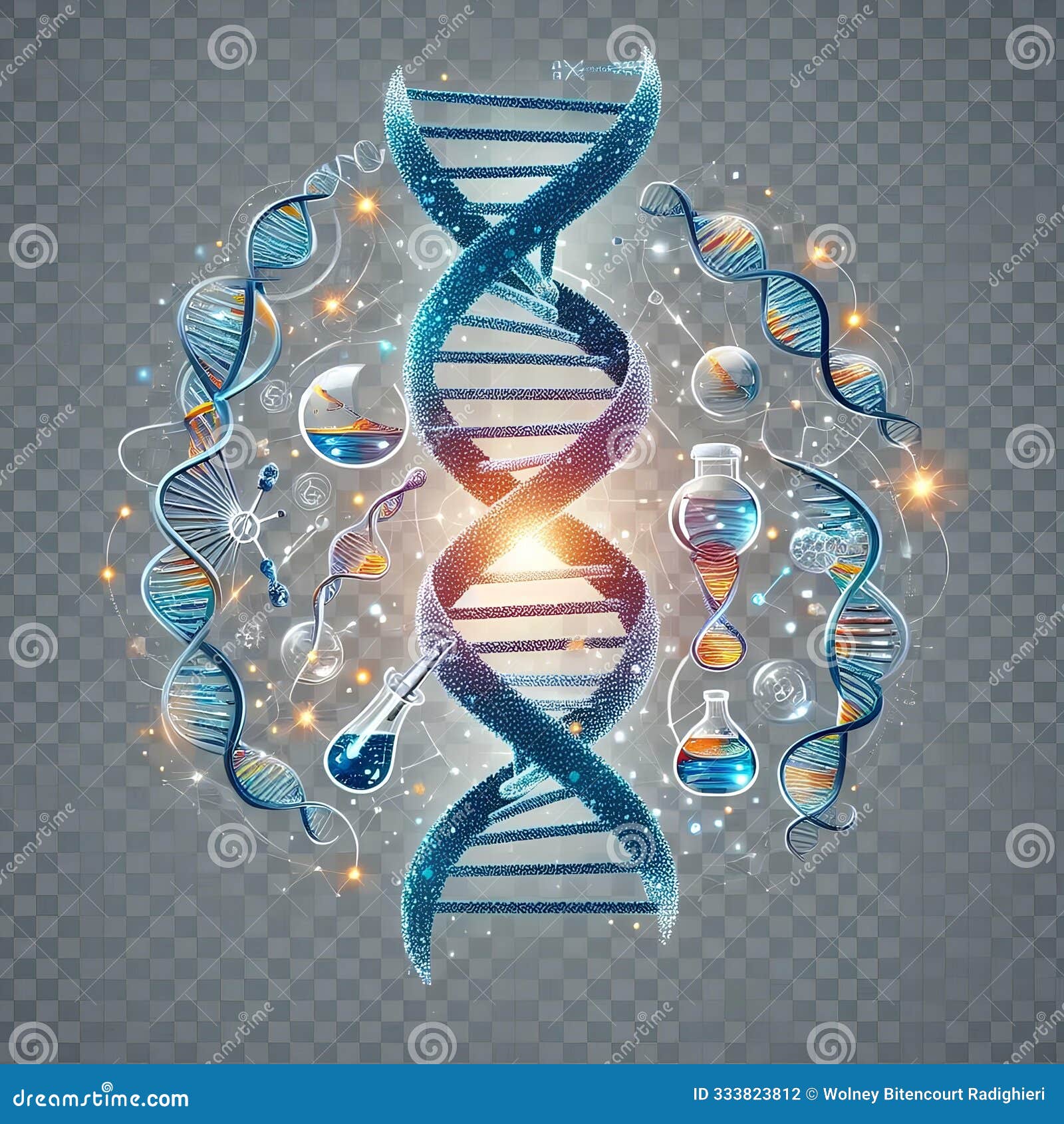 Artistic Image of the Dna Double Helix Stock Illustration ...