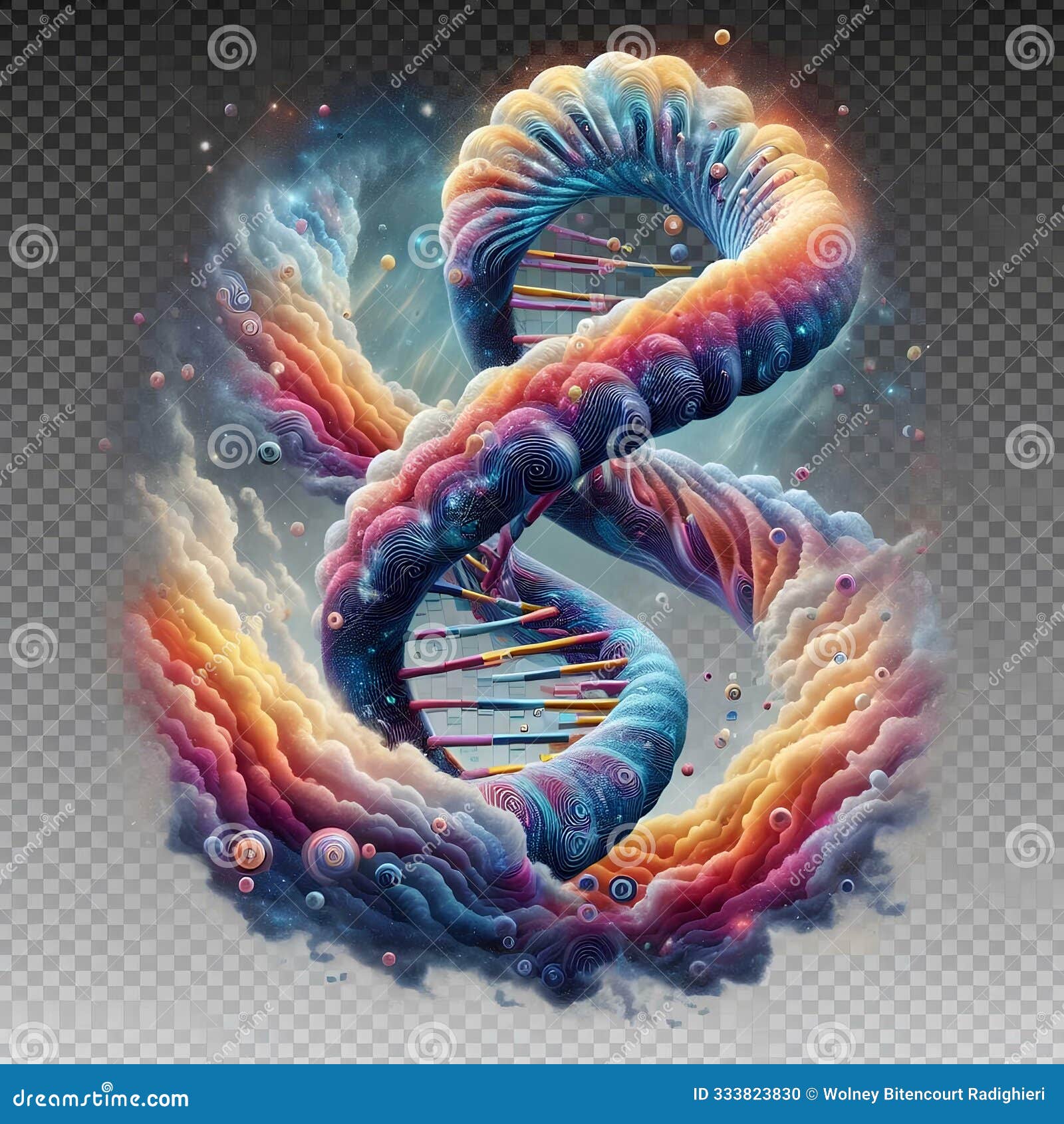 Artistic Image of the Dna Double Helix Stock Illustration ...