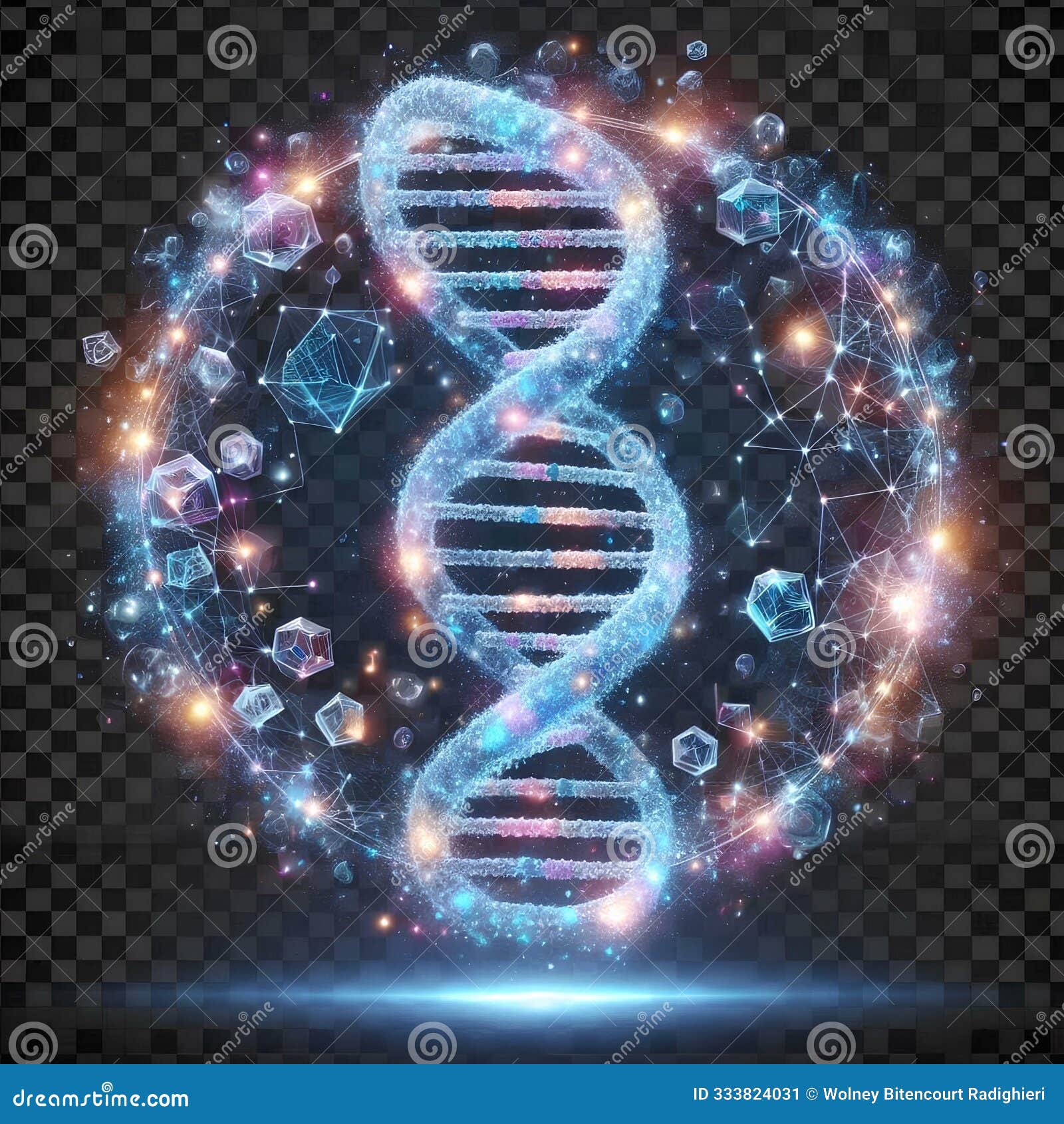 Artistic Image of the Dna Double Helix Stock Illustration ...