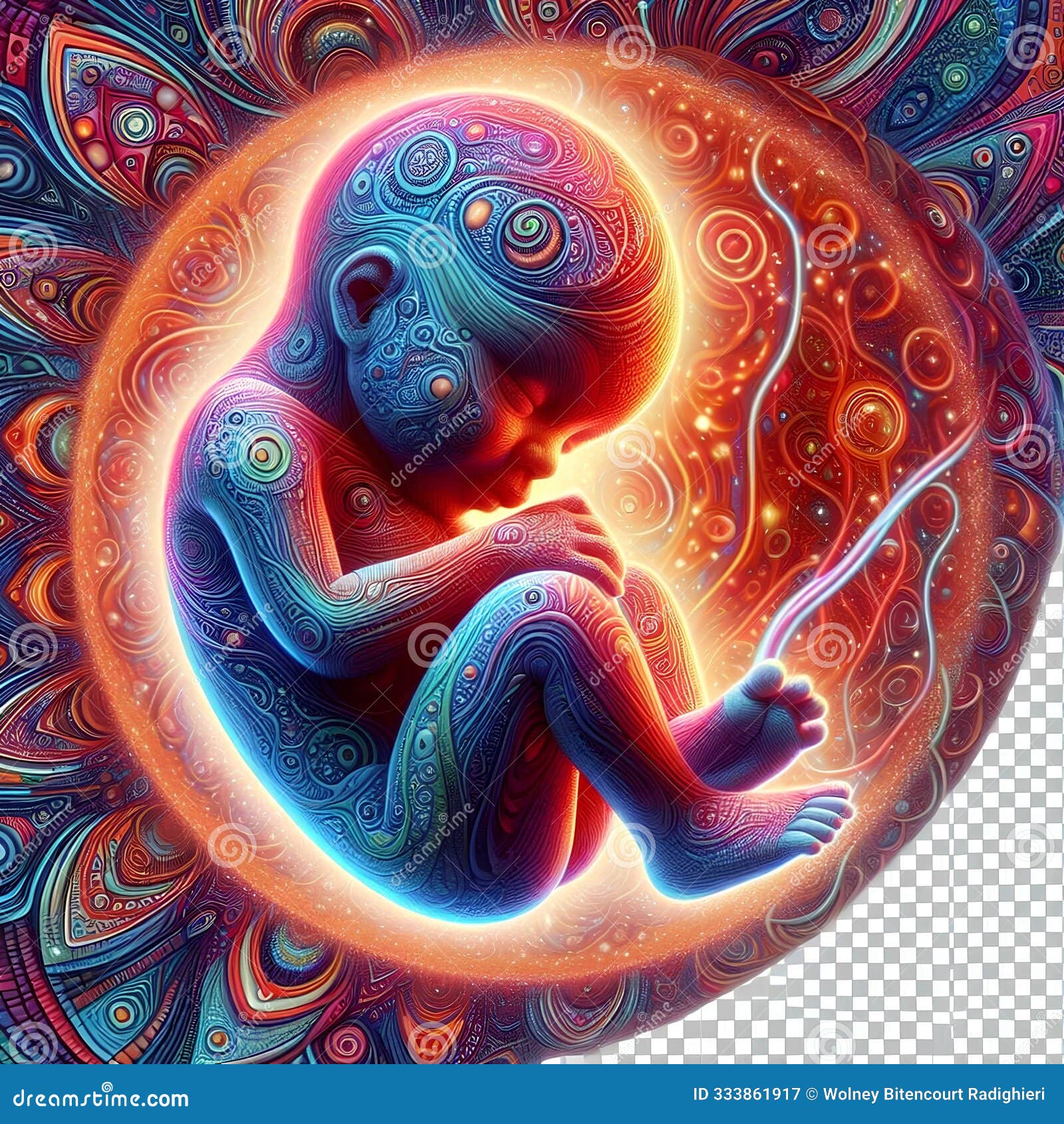 Artistic image of a fetus stock illustration. Illustration of artistic ...