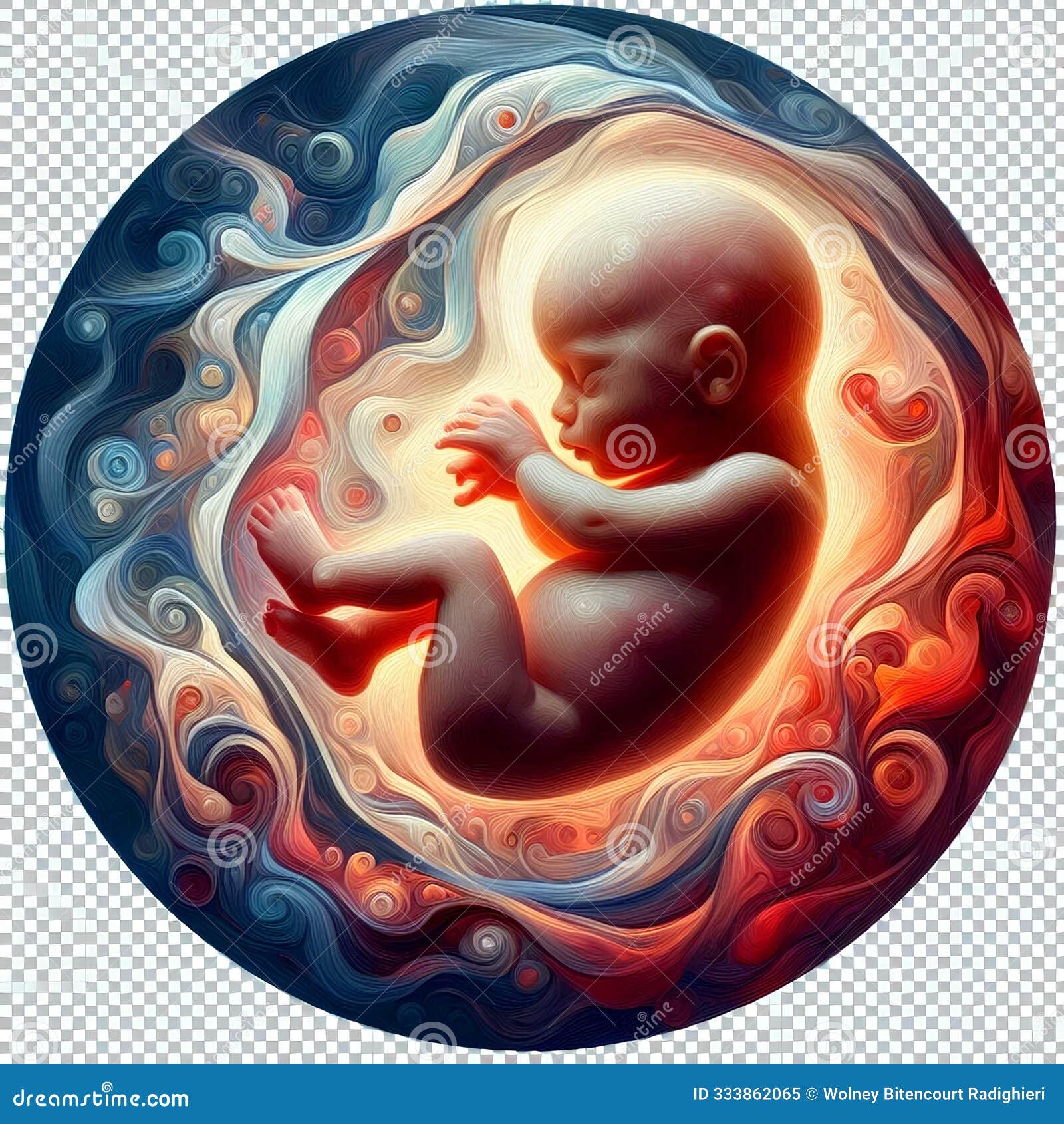 Artistic image of a fetus stock illustration. Illustration of artistic ...